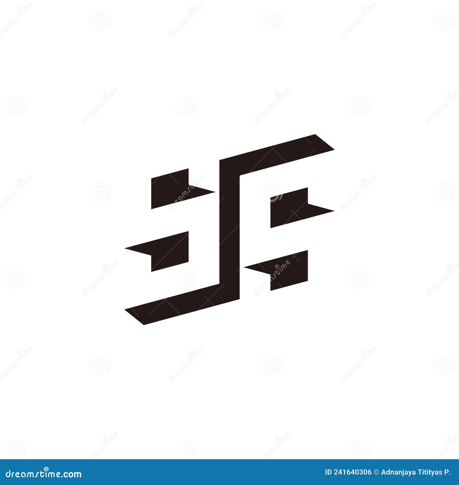 Letter Ss Talk Symbol Negative Space 3d Logo Vector Stock Vector ...