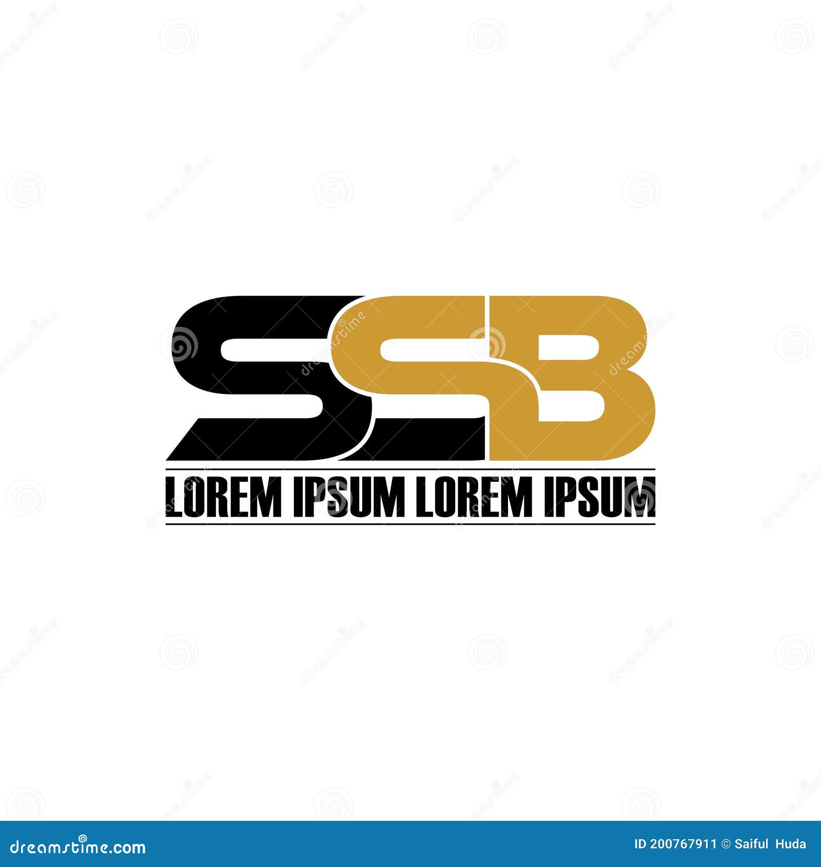 Letter SSB Simple Monogram Logo Icon Design. Stock Vector ...