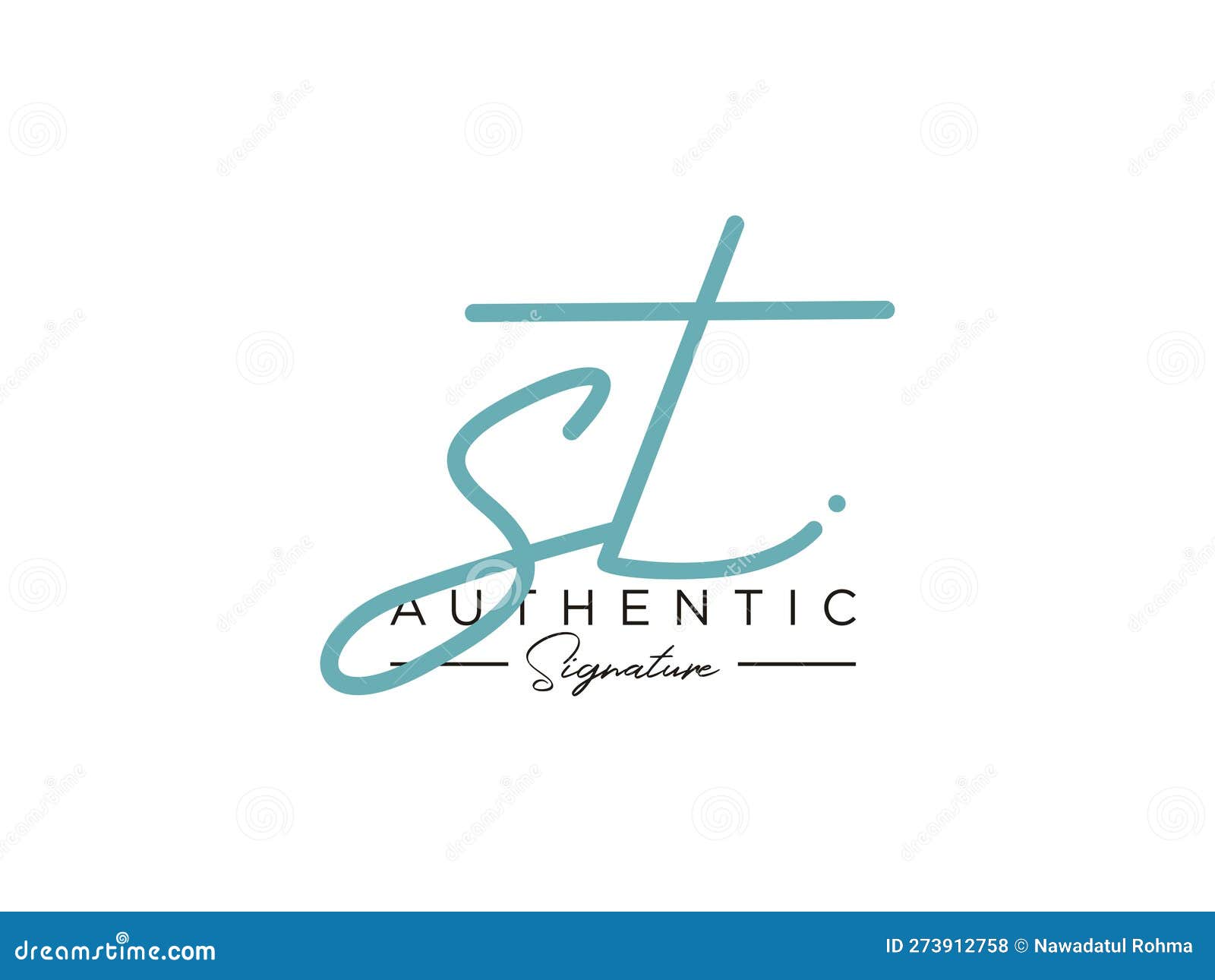Letter ST Signature Logo Template Vector Stock Vector - Illustration of ...