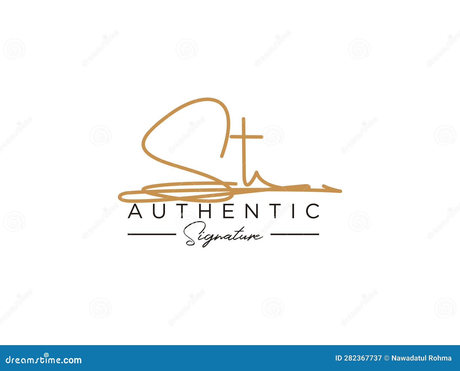 Letter ST Signature Logo Template Vector Stock Vector - Illustration of ...