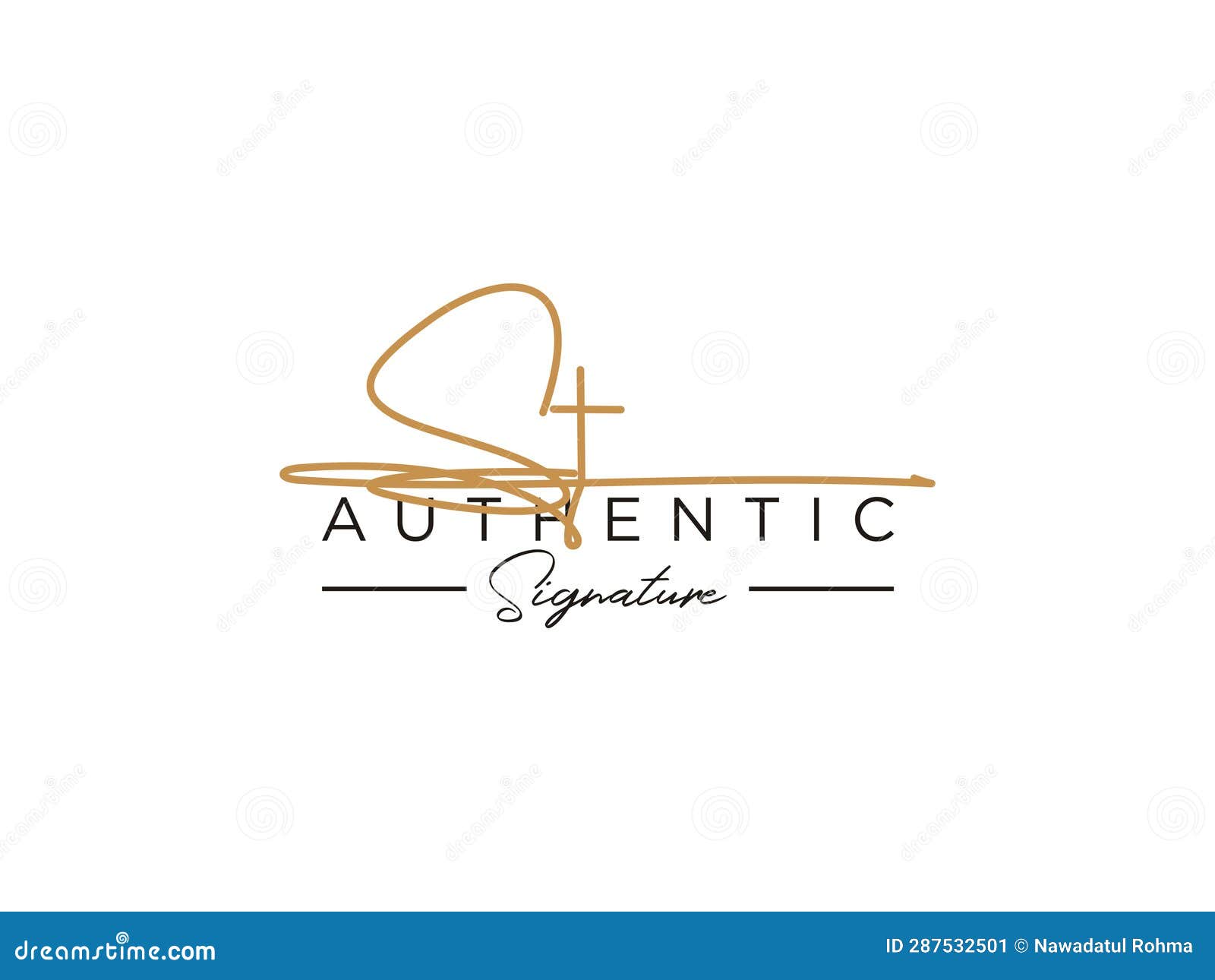 Letter ST Signature Logo Template Vector Stock Vector - Illustration of ...