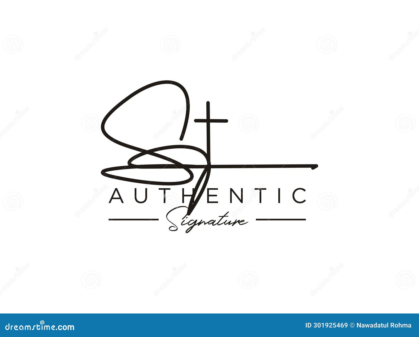 Letter ST Signature Logo Template Vector Stock Vector - Illustration of ...