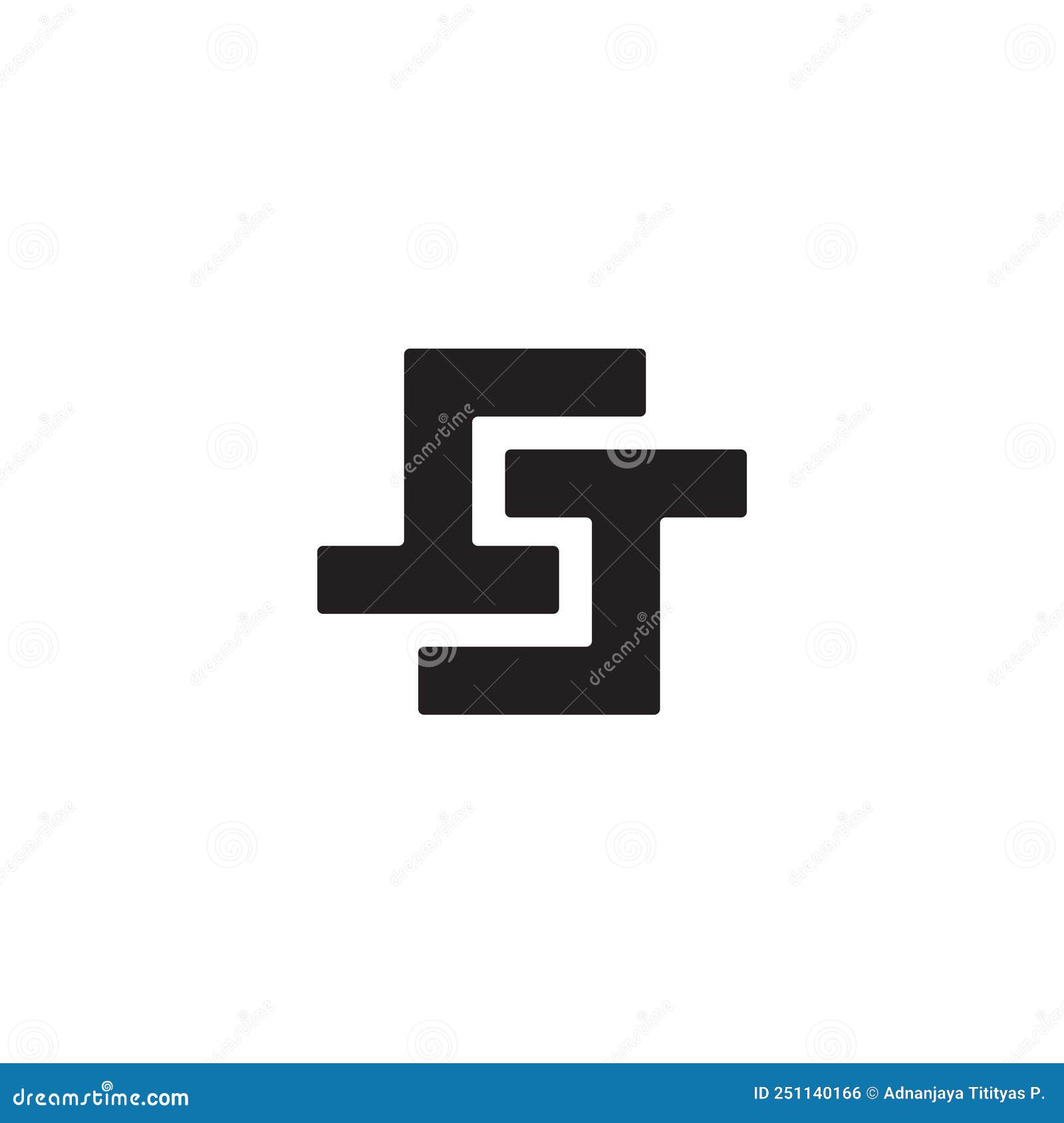 Letter St Simple Linear Geometric Logo Vector Stock Vector ...