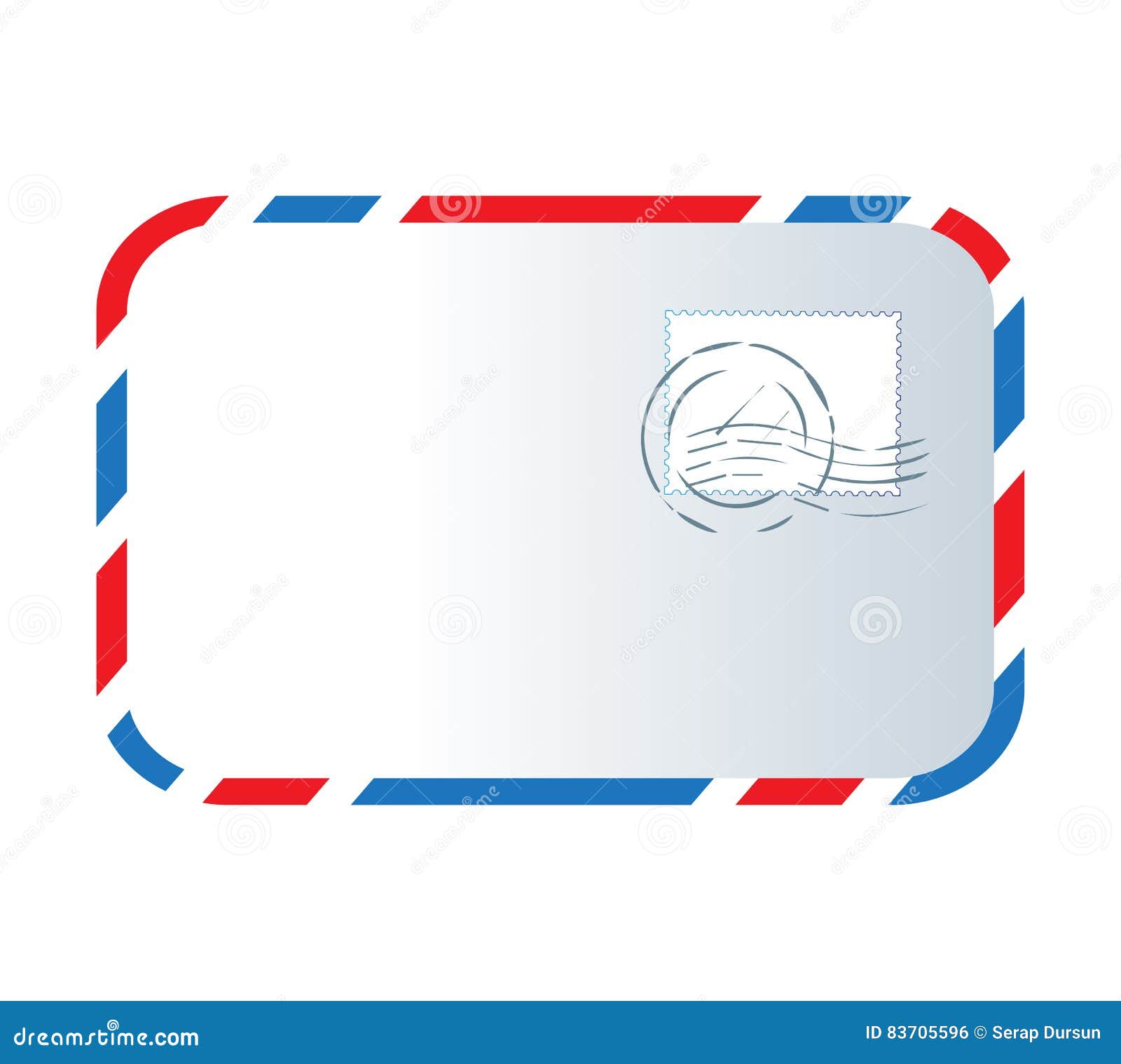 Letter and Stamp Design stock illustration. Illustration of message ...