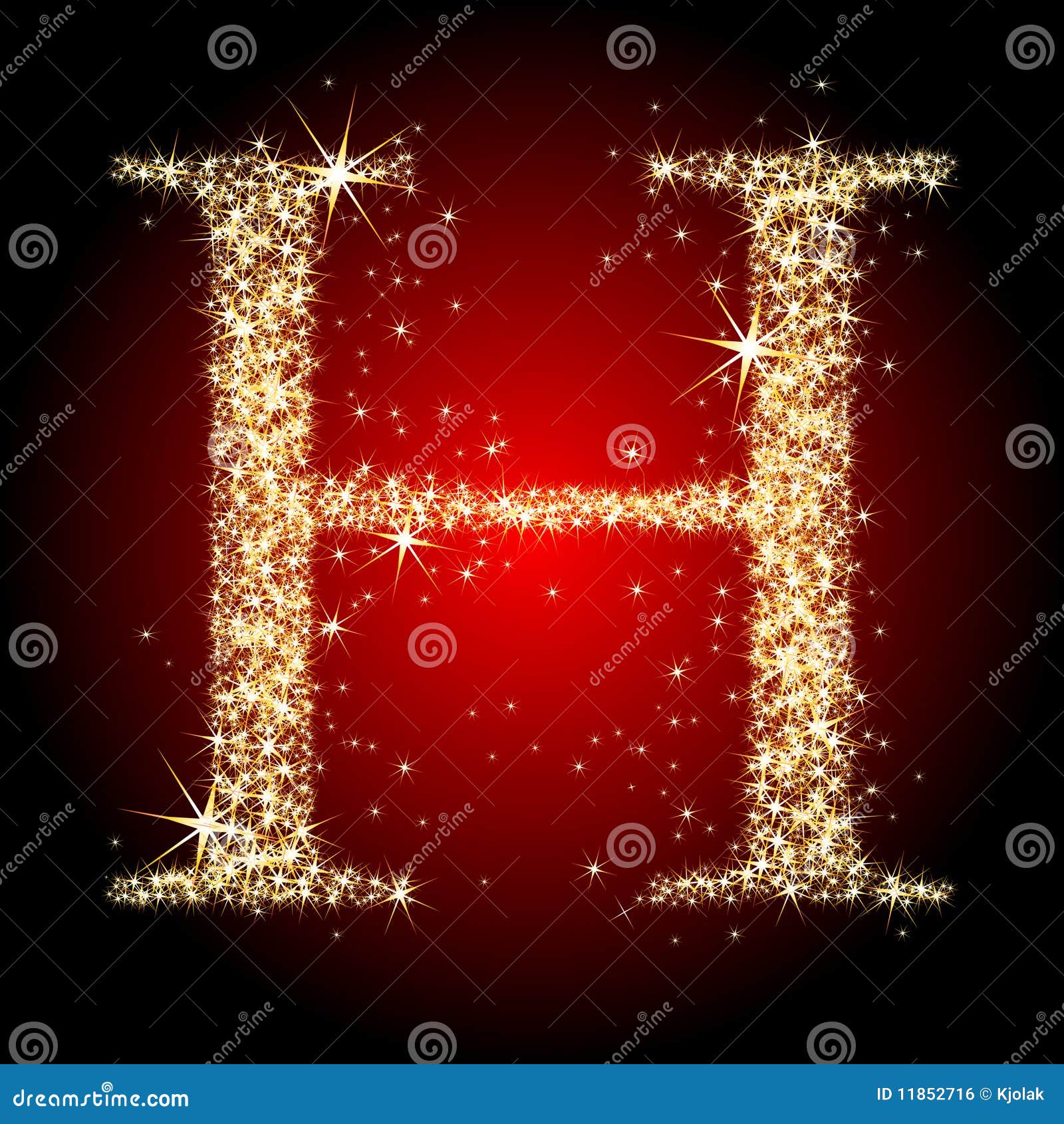 Letter star H stock vector. Illustration of letter, bright - 11852716