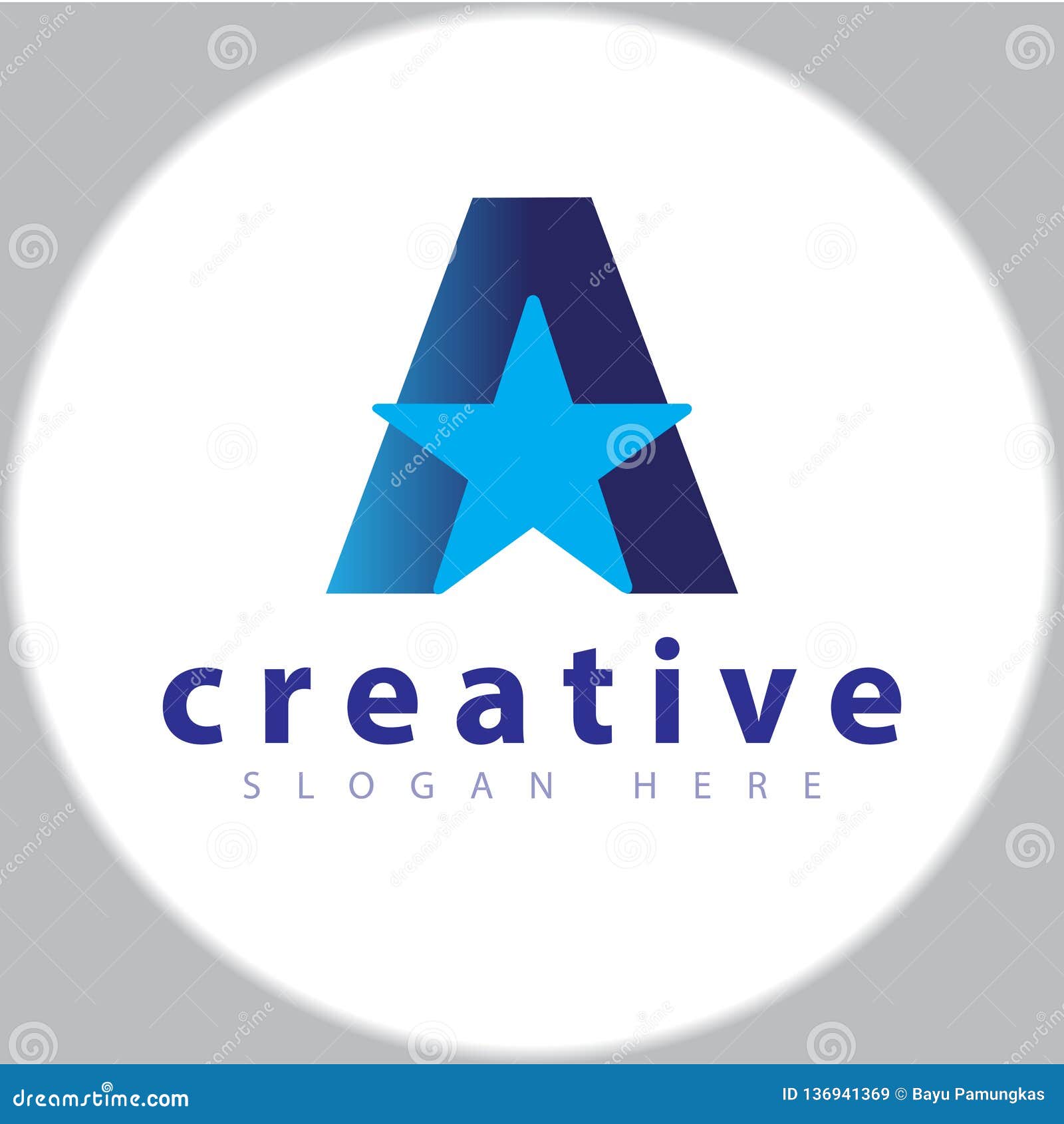 A Letter Star Logo Design Vector Template Stock Vector - Illustration ...