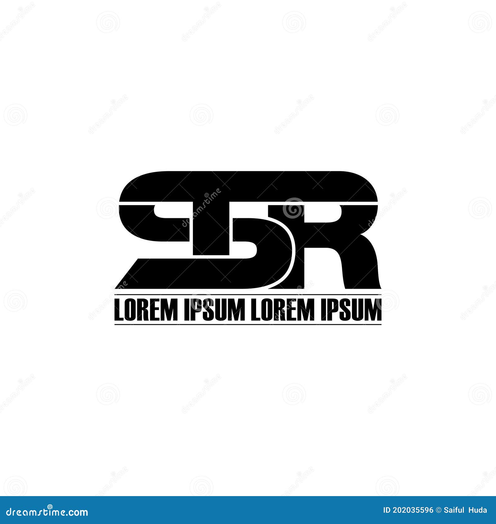 Letter STR Simple Monogram Logo Icon Design. Vector Illustration ...