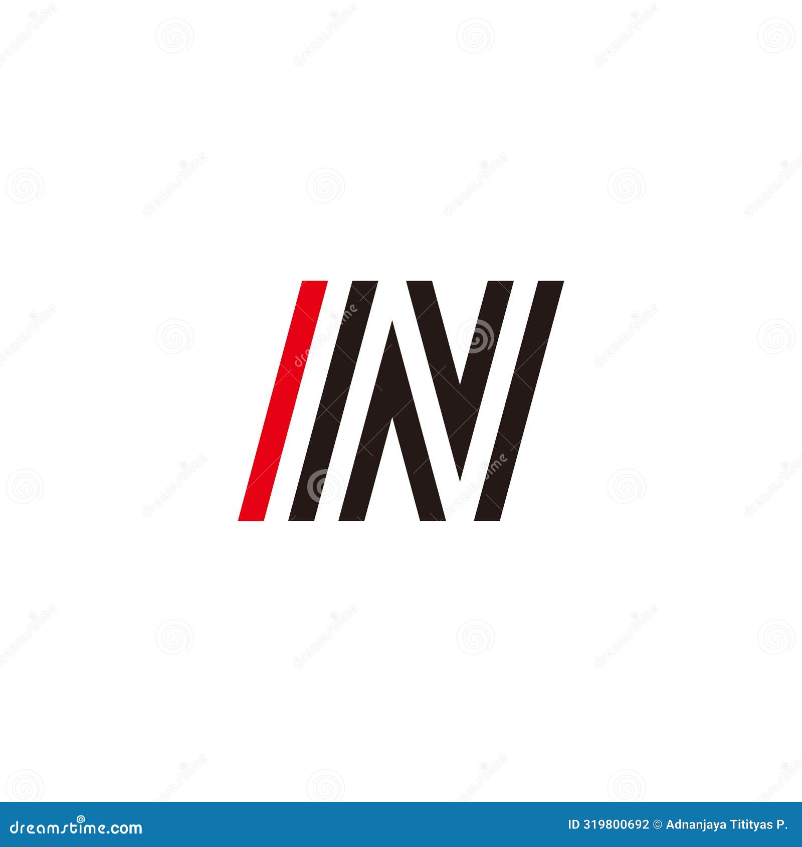 Letter in Stripes Geometric Lines Logo Vector Stock Vector ...