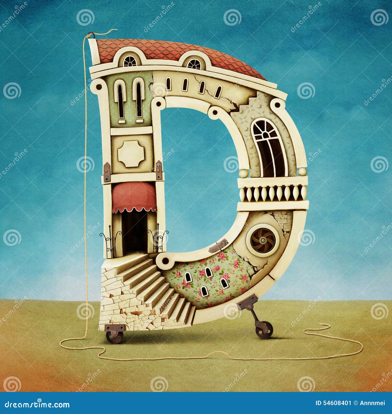 Letter structure D stock illustration. Illustration of design - 54608401