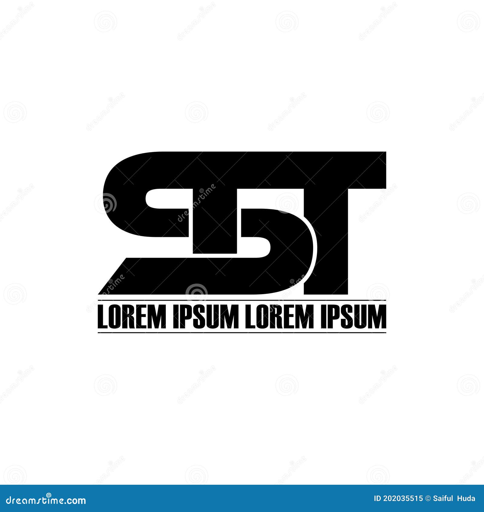 Letter STT Simple Monogram Logo Icon Design. Stock Vector ...