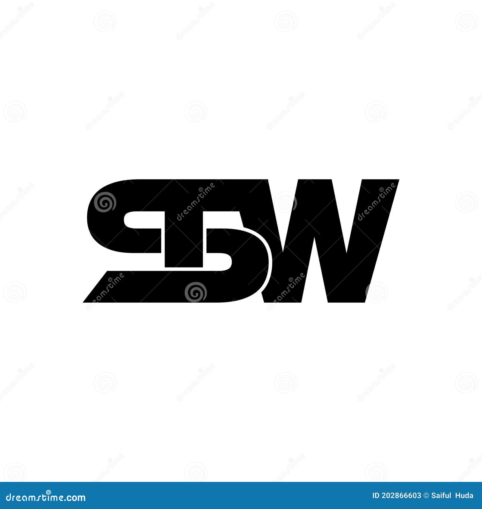 Letter STW Simple Monogram Logo Icon Design. Stock Vector ...