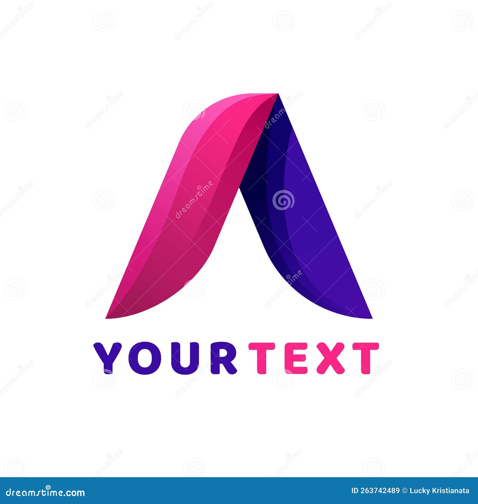 Letter a Stylish Logo. Colorful and Abstract Stock Illustration ...