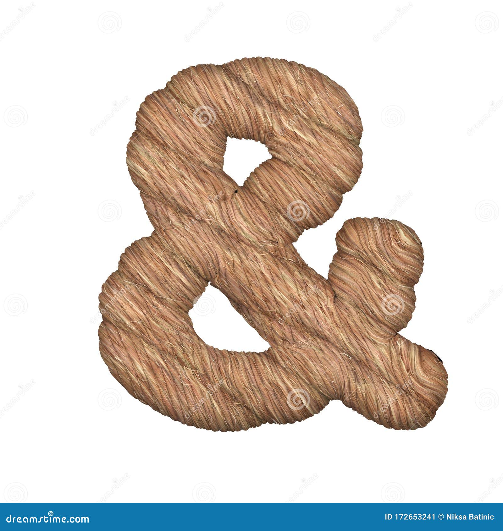 Letter R Stylized In The Form Of A Rope Pile Stock Image ...