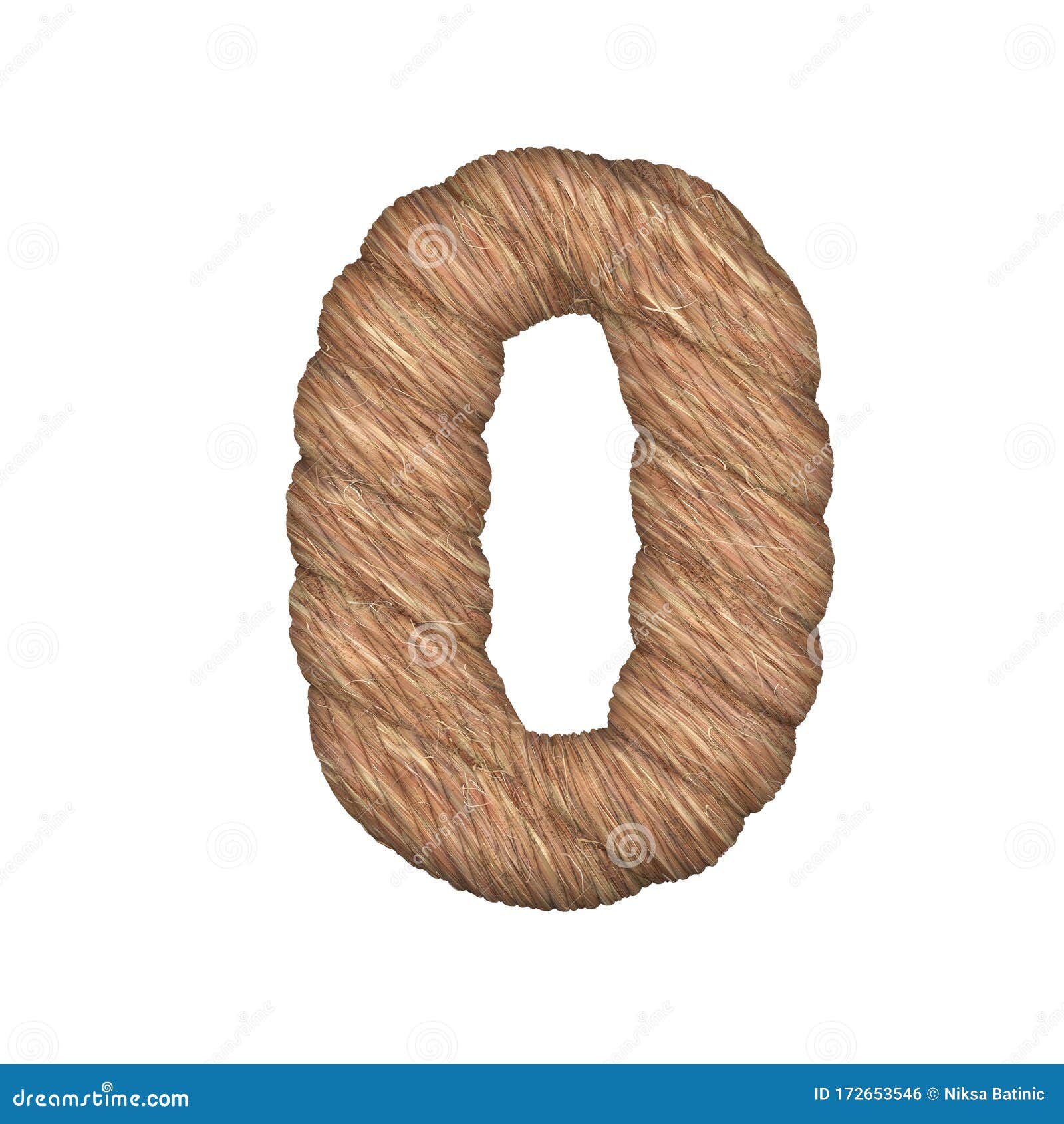 Letter Stylized in the Form of a Rope Stock Illustration - Illustration ...