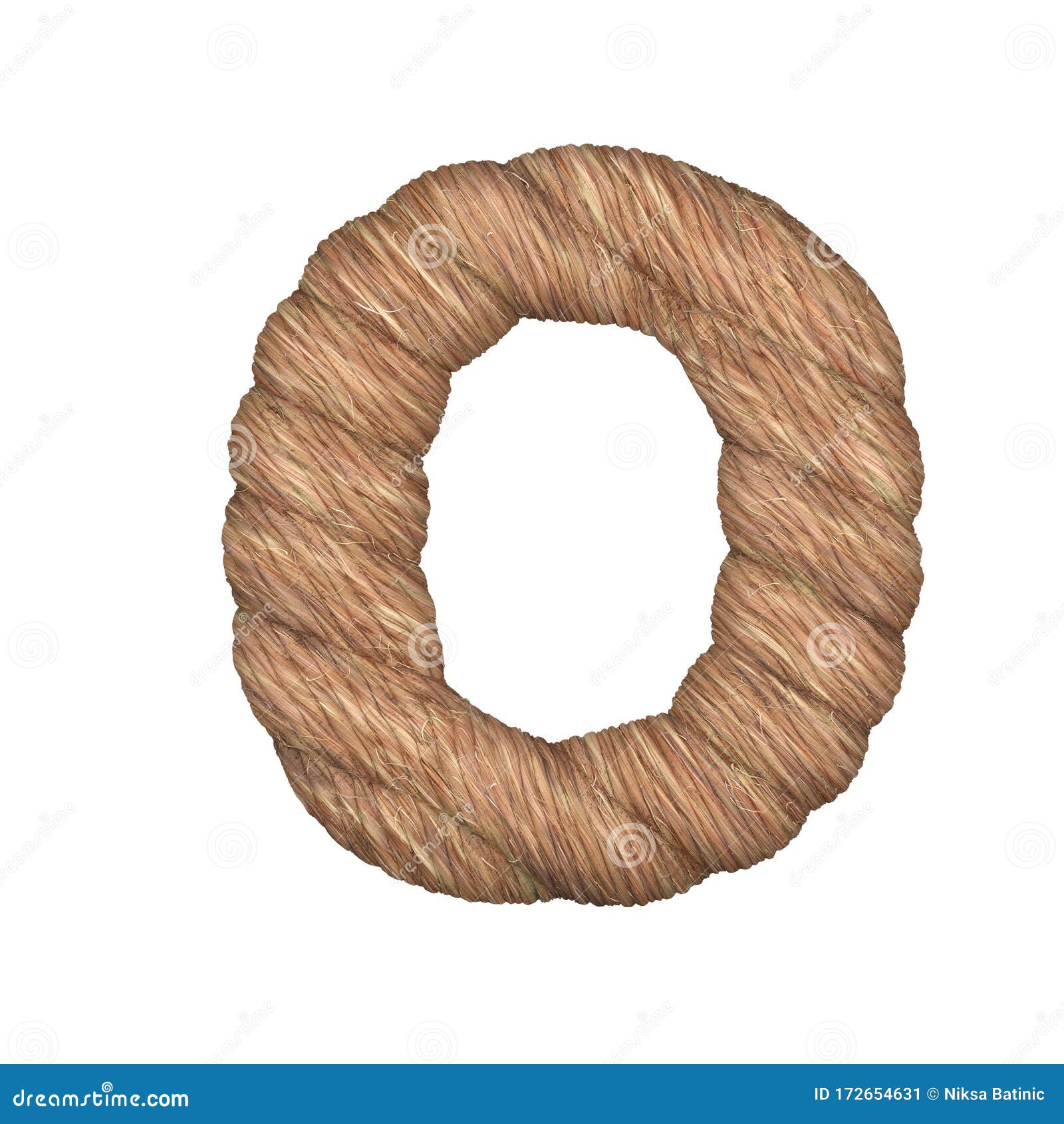 Letter Stylized in the Form of a Rope Stock Illustration - Illustration ...