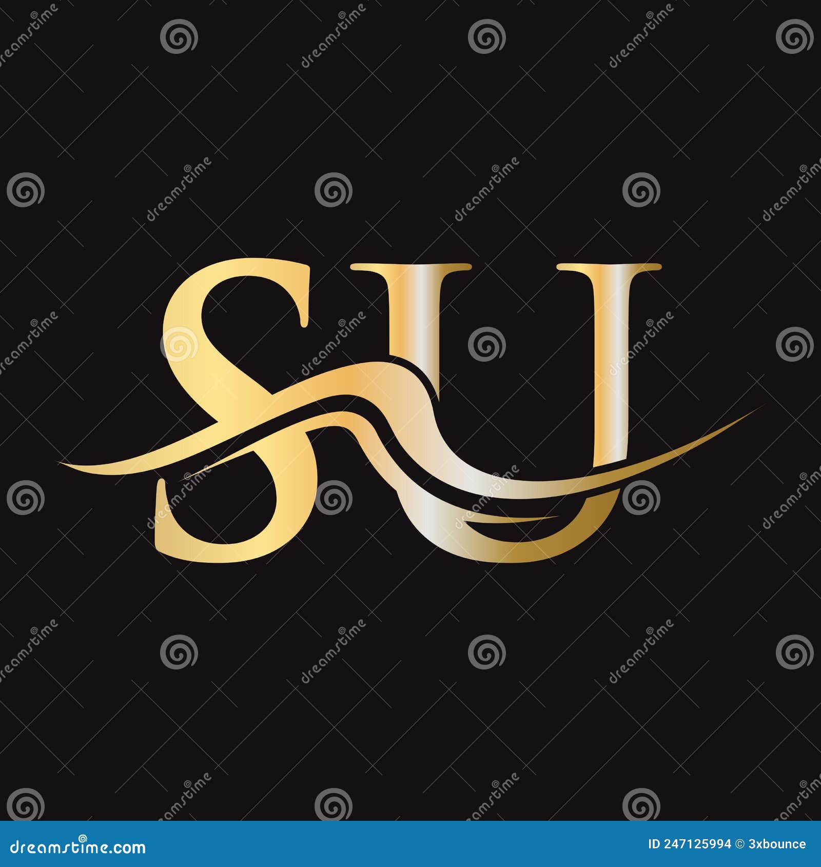 Letter SU Logo Design. Initial SU Logotype Template for Business and ...