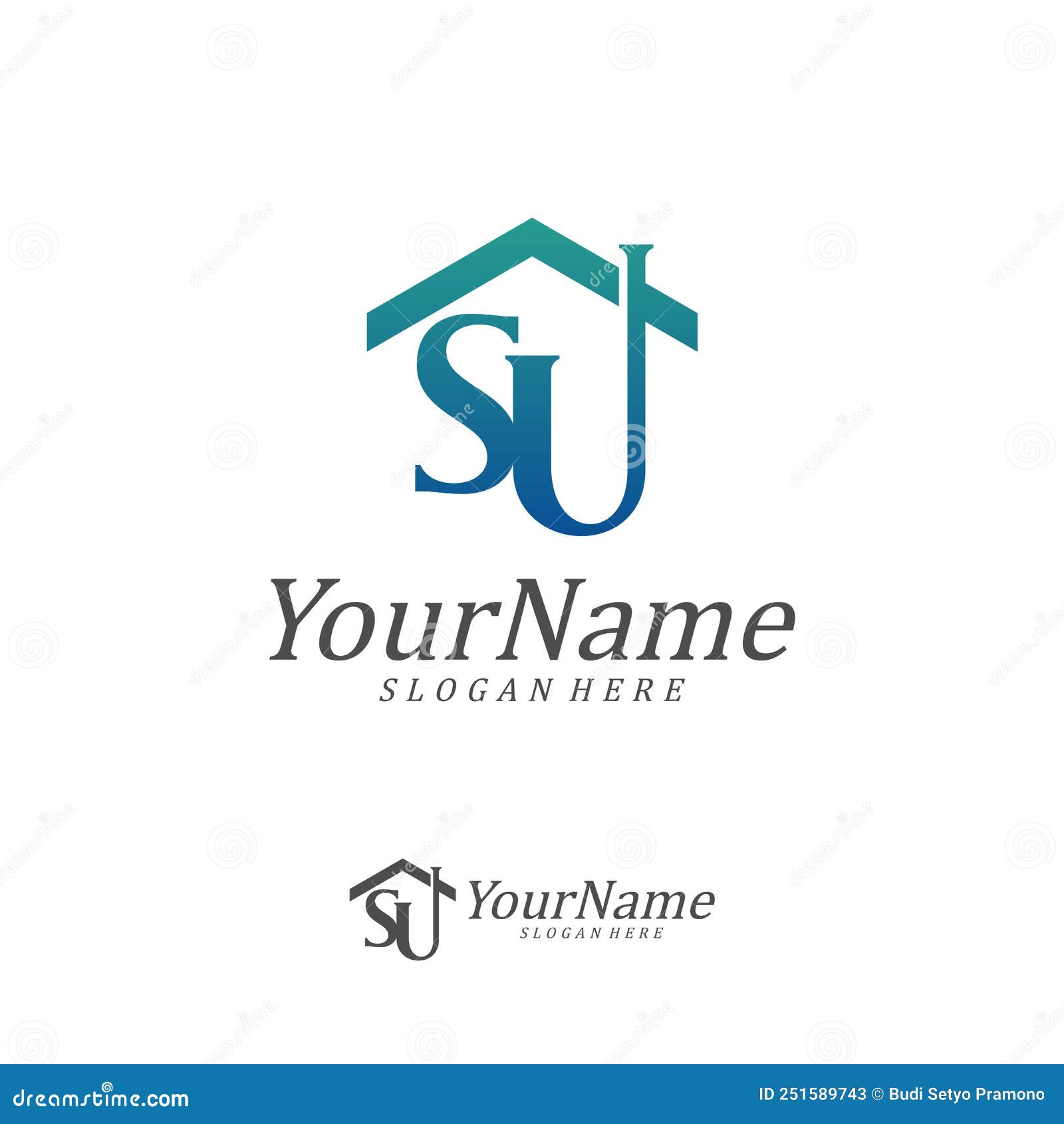 Letter SU Logo Design Template. Initial SU Logo Concept Vector Stock ...
