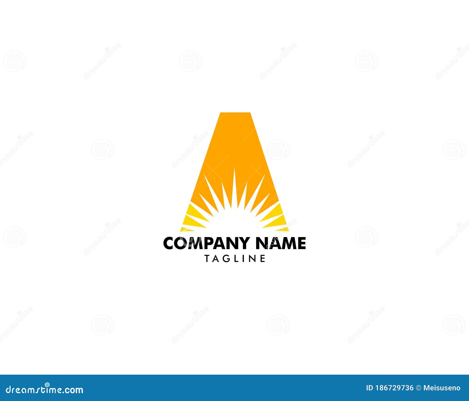 Letter a with Sun Logo Icon Stock Vector - Illustration of company ...