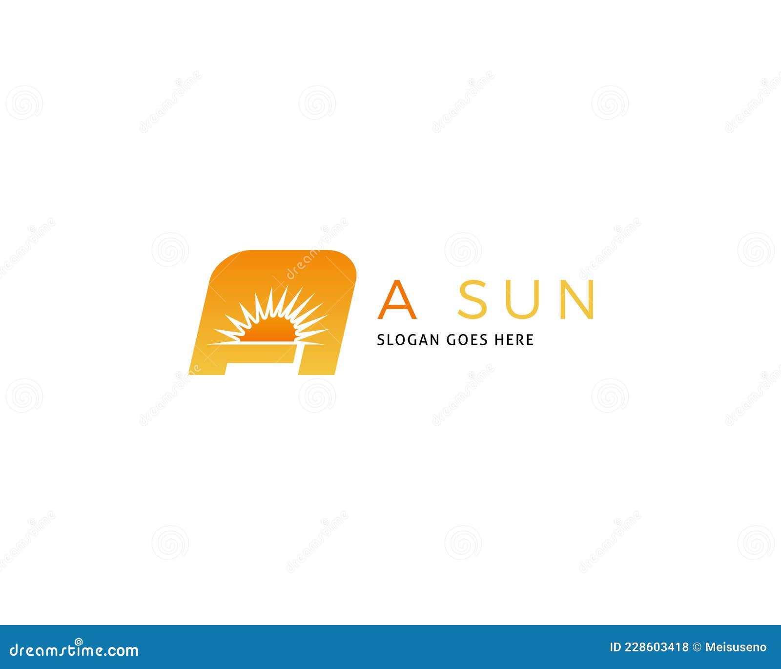 Letter a Sun Logo Icon Design Template Elements Stock Vector ...