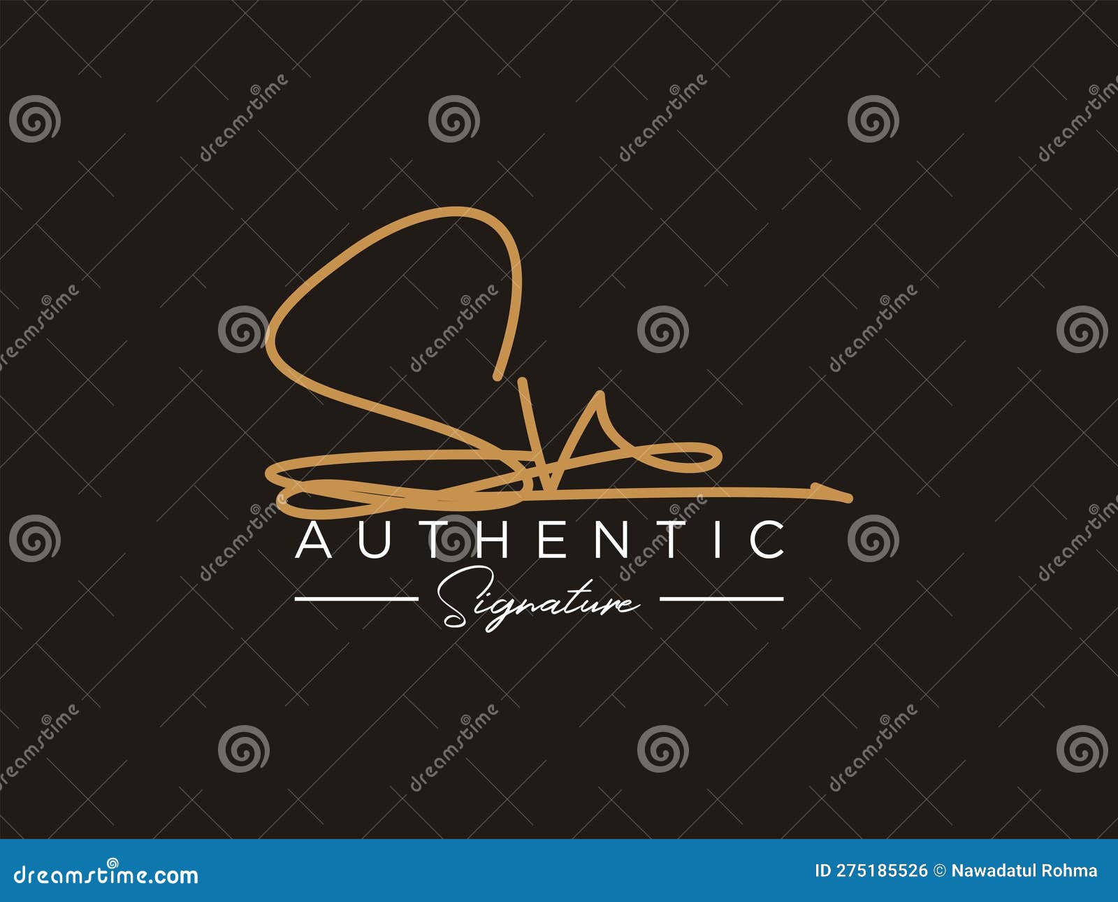 Letter SV Signature Logo Template Vector Stock Vector - Illustration of ...