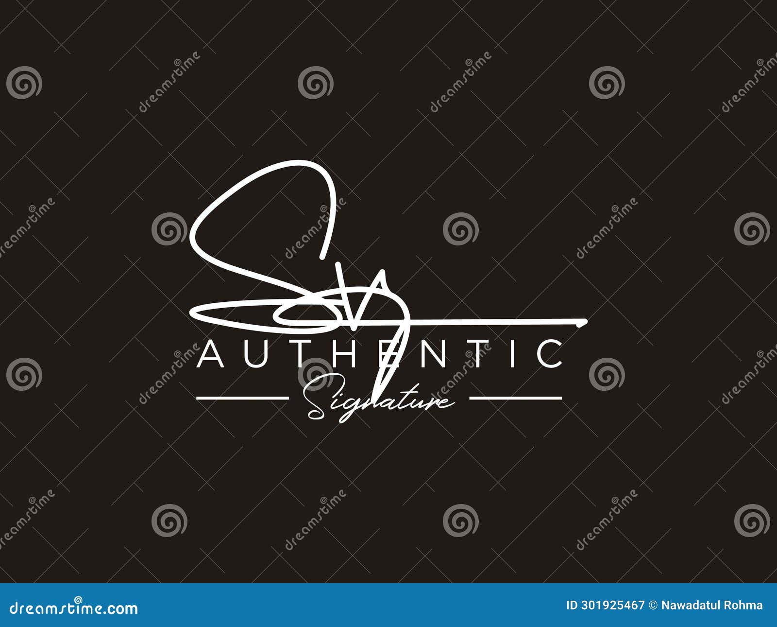 Letter SV Signature Logo Template Vector Stock Vector - Illustration of ...