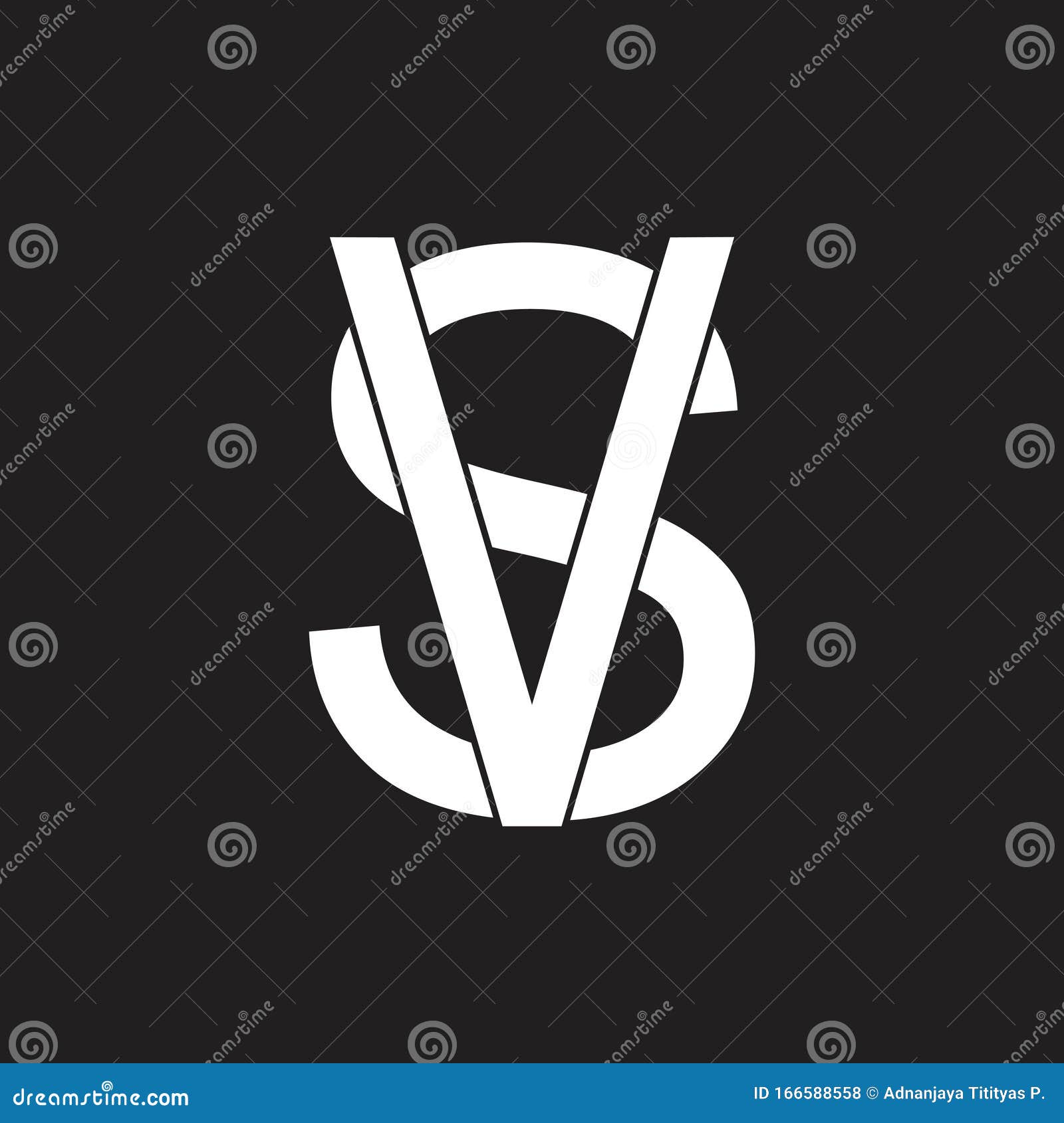 Letter Sv Simple Linked Logo Vector Stock Vector - Illustration of ...