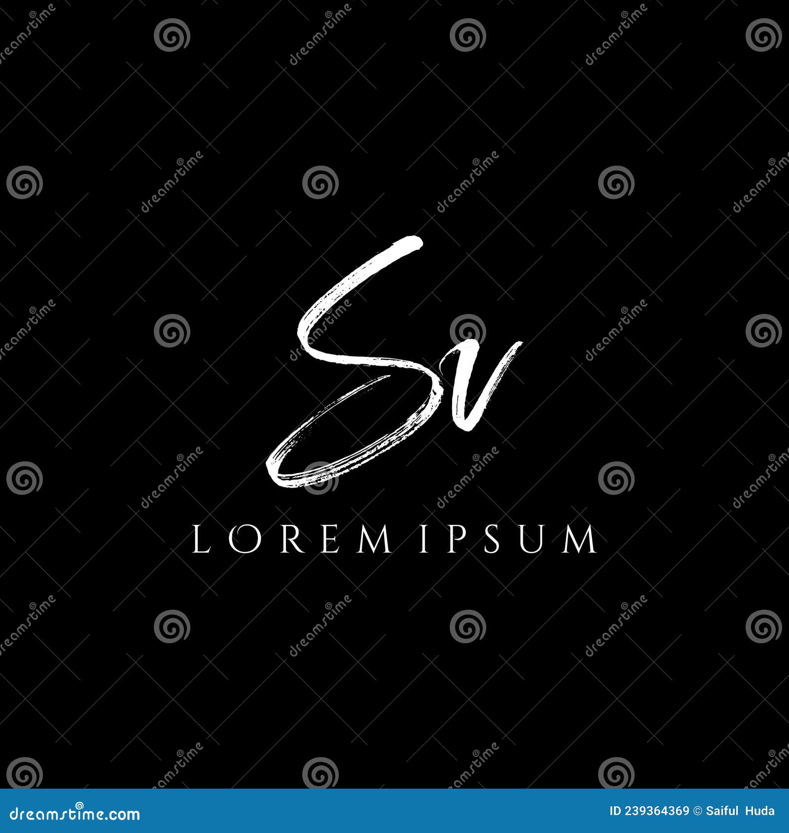 Letter SV Simple Monogram Logo Icon Design. Stock Vector - Illustration ...