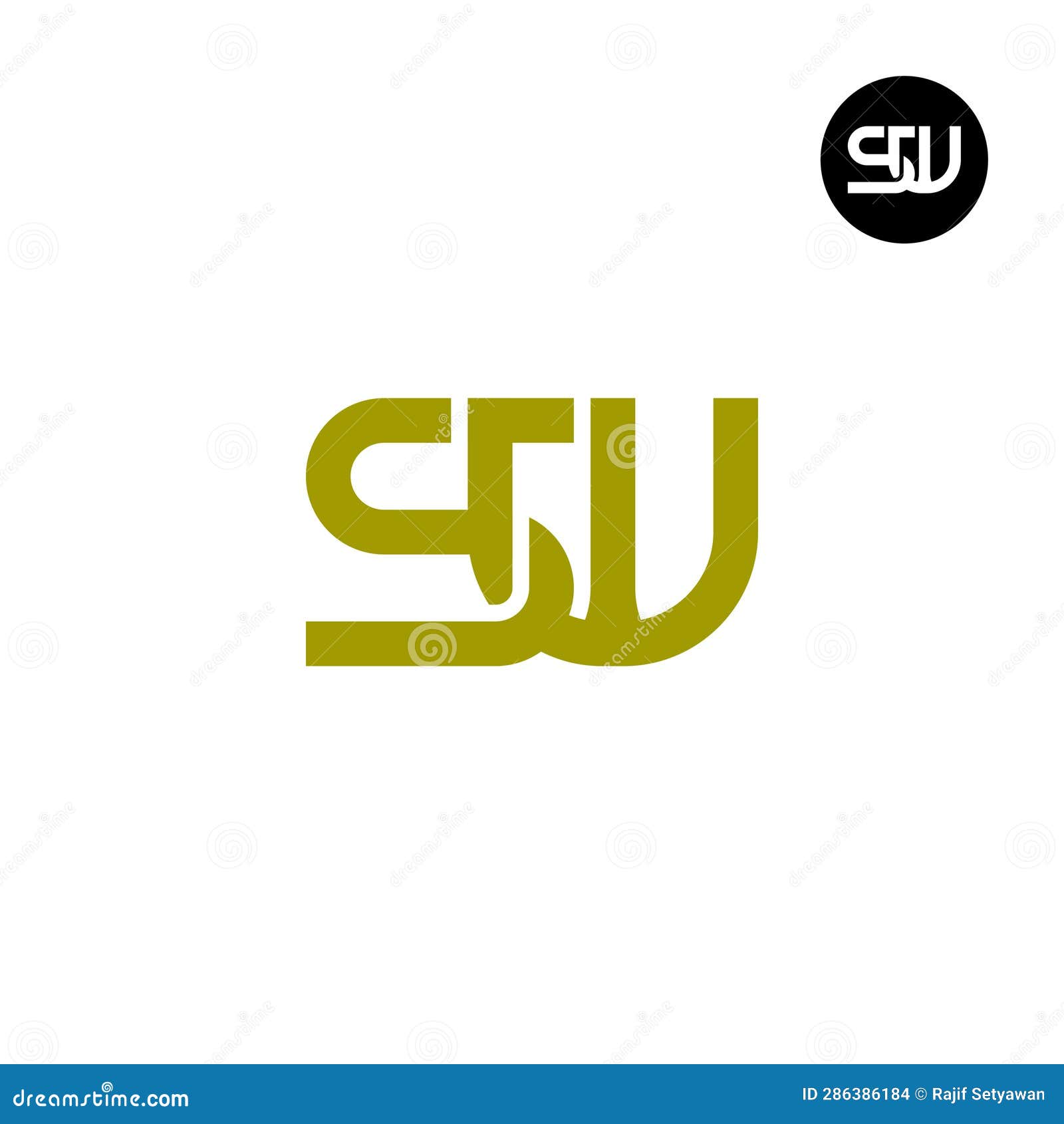 Letter SW Monogram Logo Design Vector Illustration | CartoonDealer.com ...