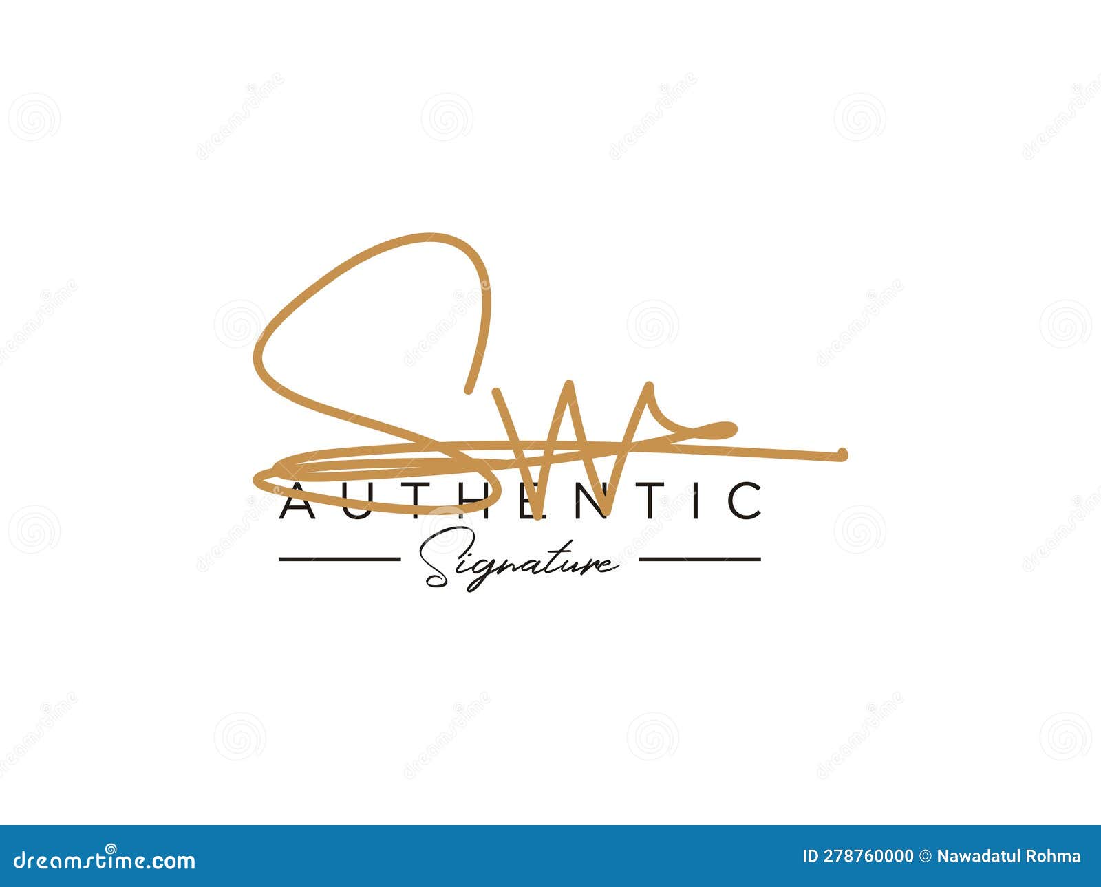 Letter SW Signature Logo Template Vector Stock Vector - Illustration of ...