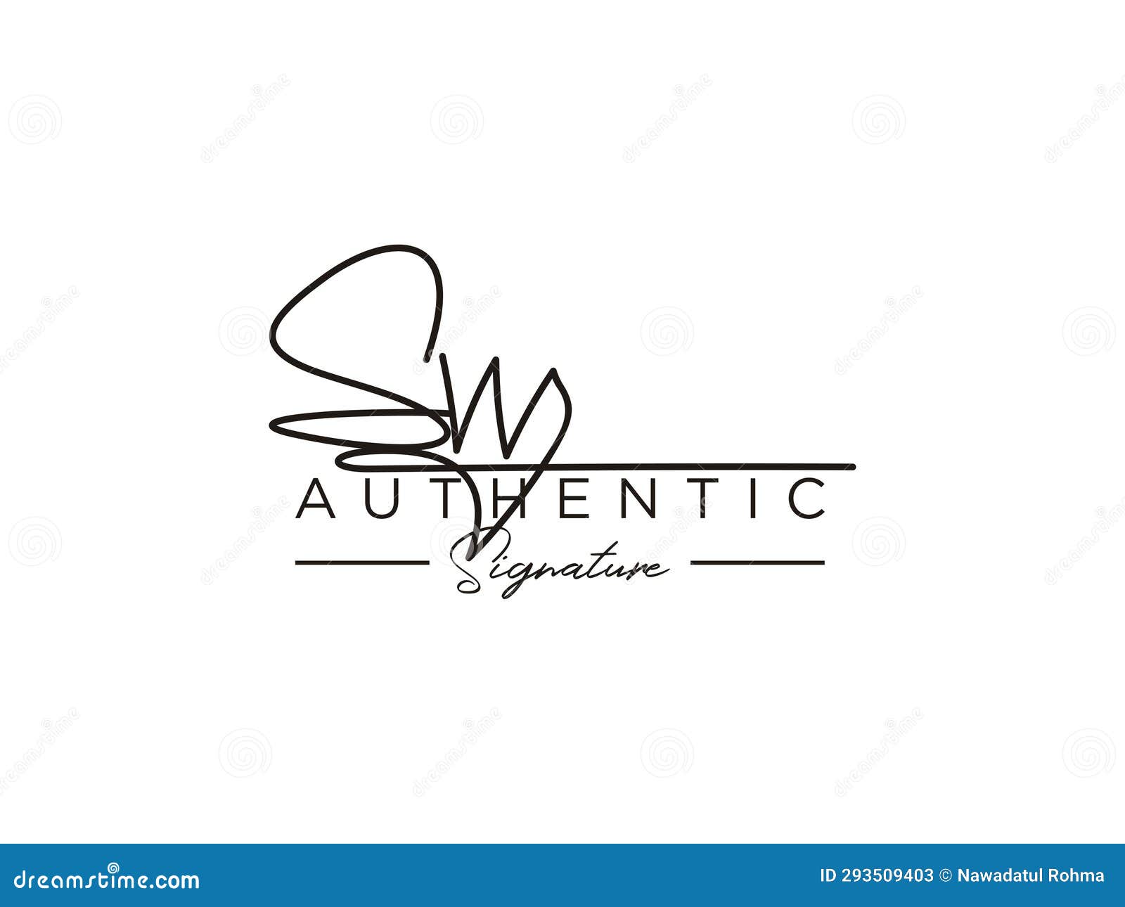 Letter SW Signature Logo Template Vector Stock Vector - Illustration of ...