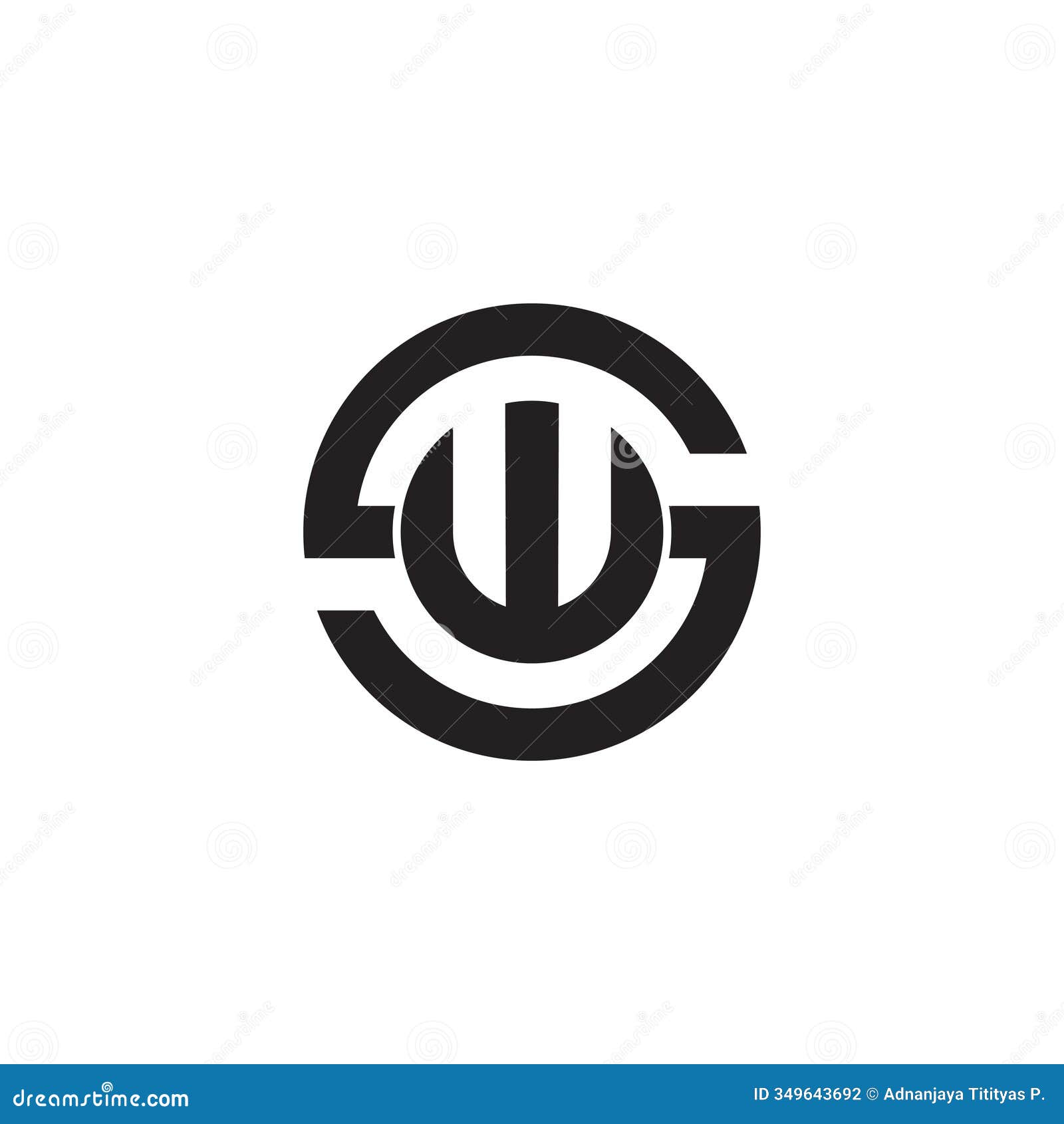 Letter Sw Simple Monogram Geometric Line Round Logo Vector Stock Vector ...