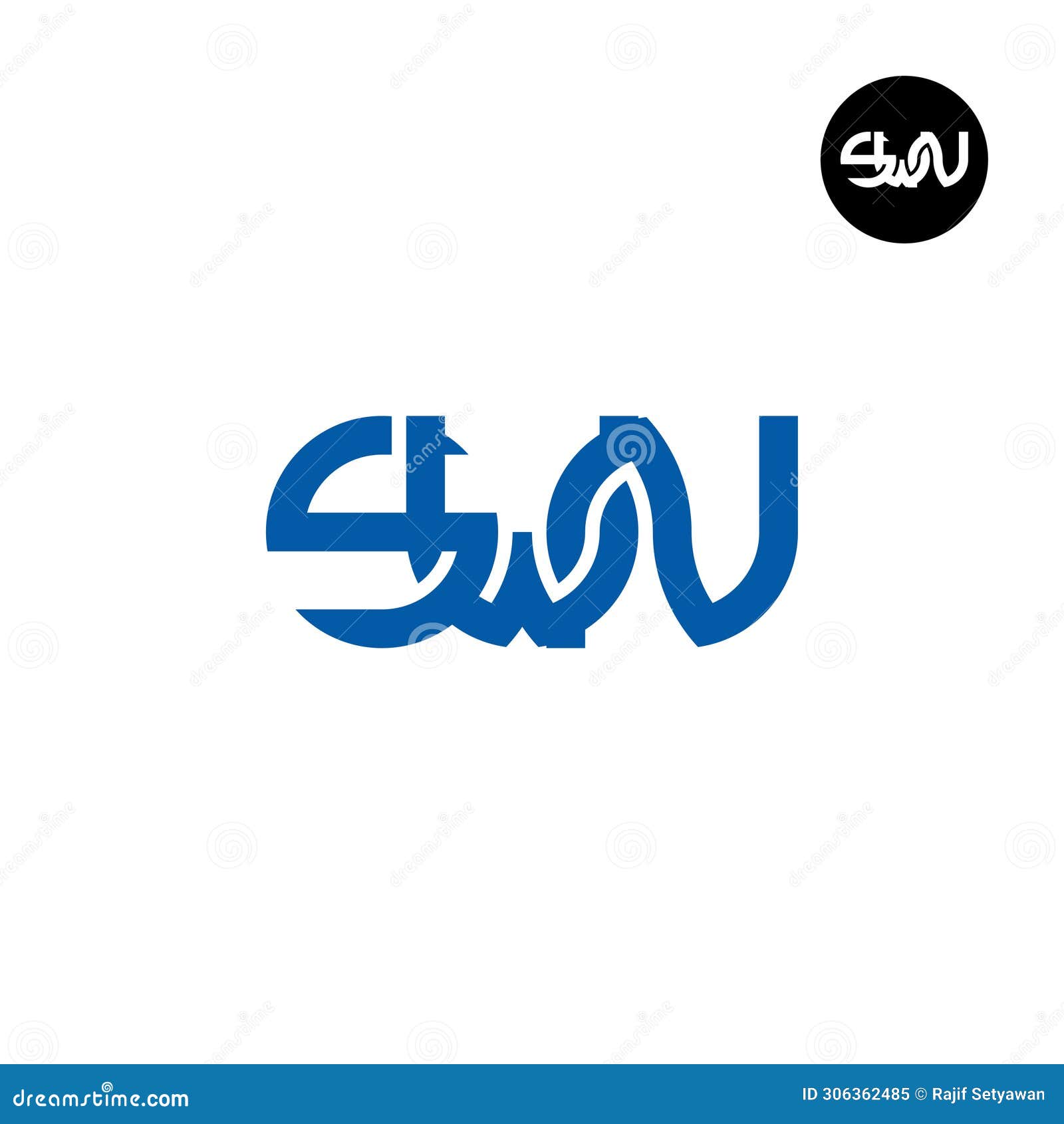 Letter SWN Monogram Logo Design Stock Vector - Illustration of logos ...
