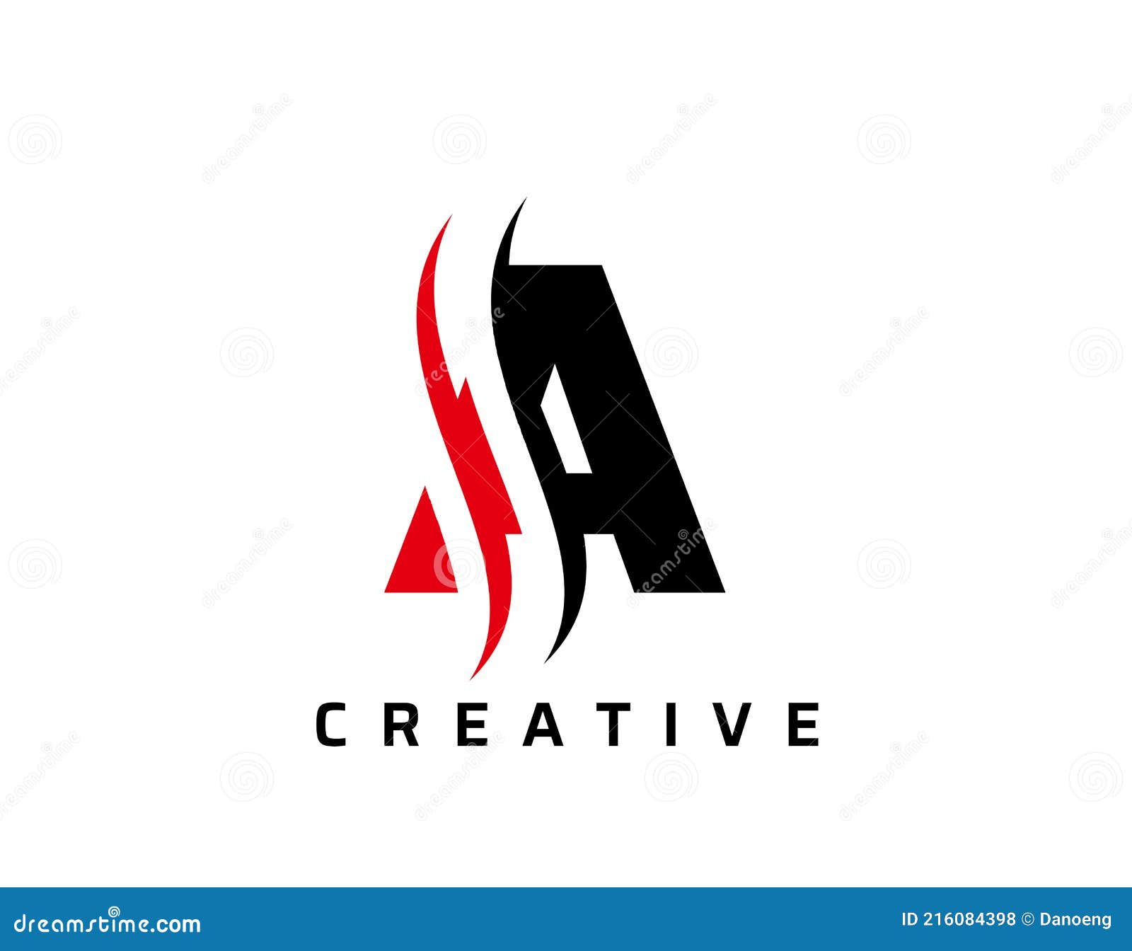 A Letter Swoosh Logo Design. Vector Lettering Illustration Stock Vector ...