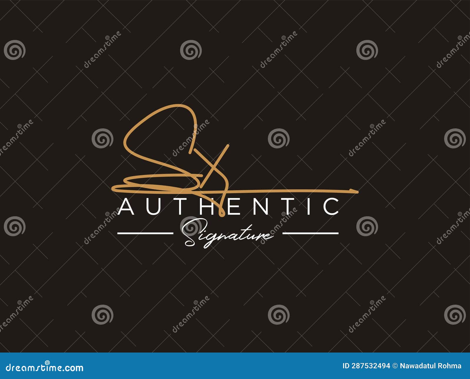 Letter SX Signature Logo Template Vector Stock Vector - Illustration of ...