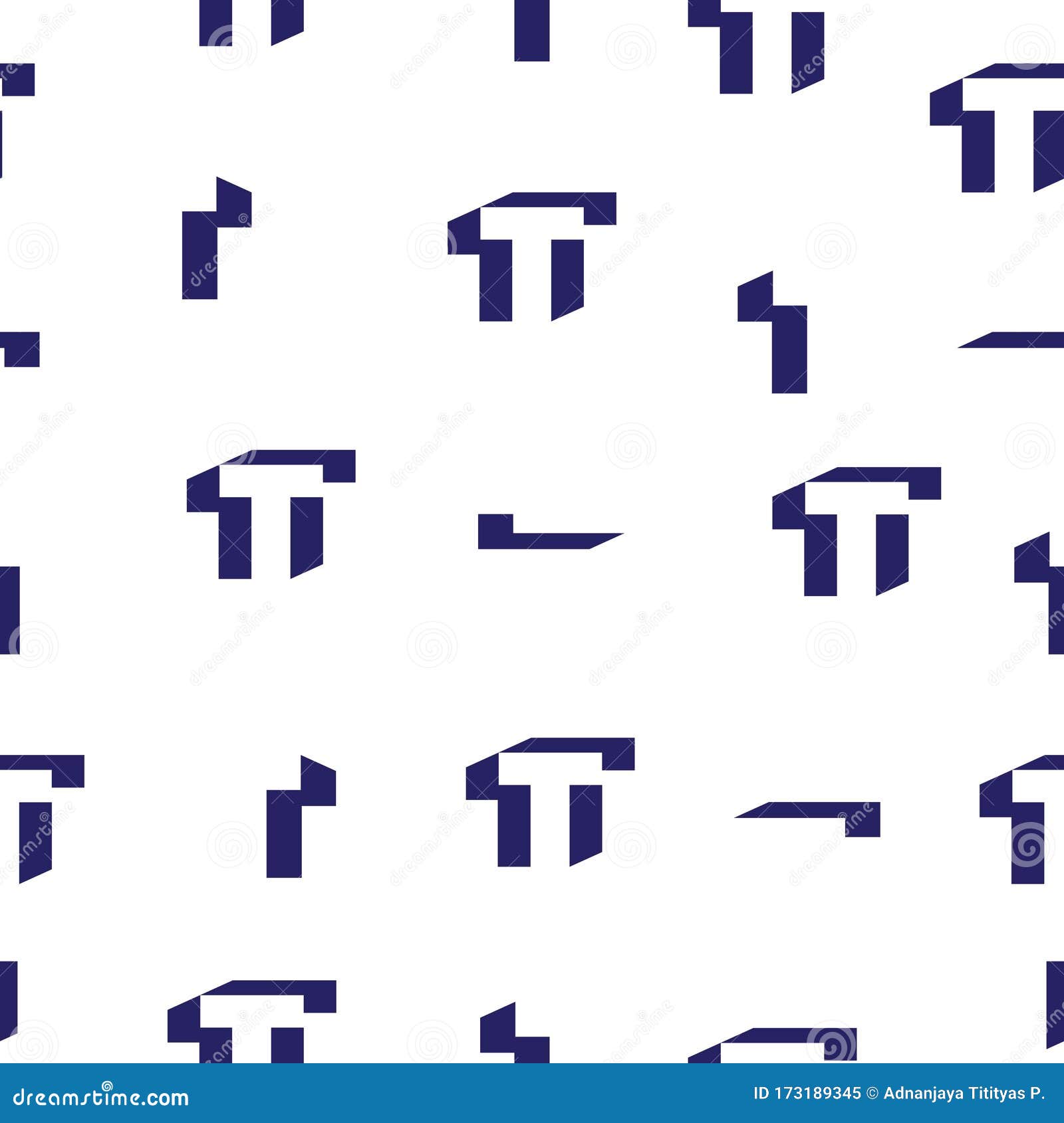 Letter T Abstract Seamless Background Geometric Vector Stock Vector ...