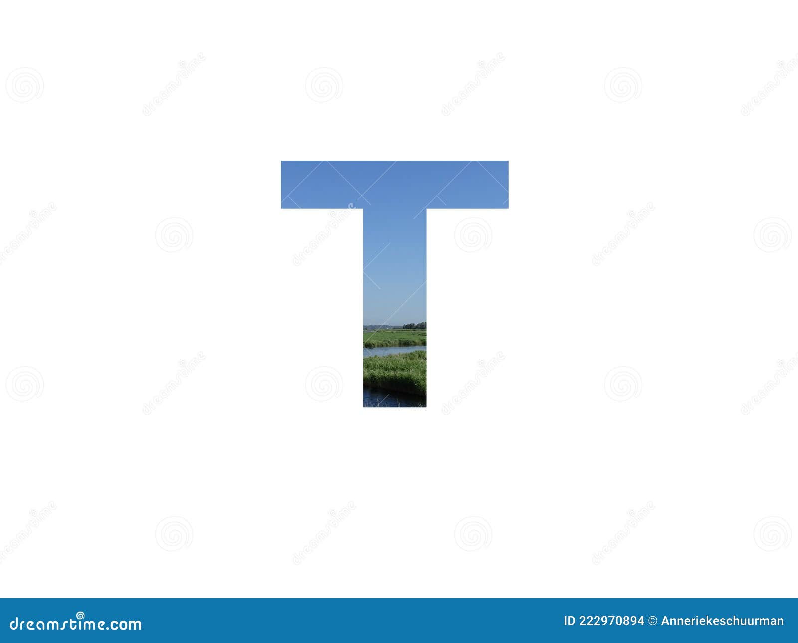 Letter T of the Alphabet Made with Landscape Stock Photo - Image of ...