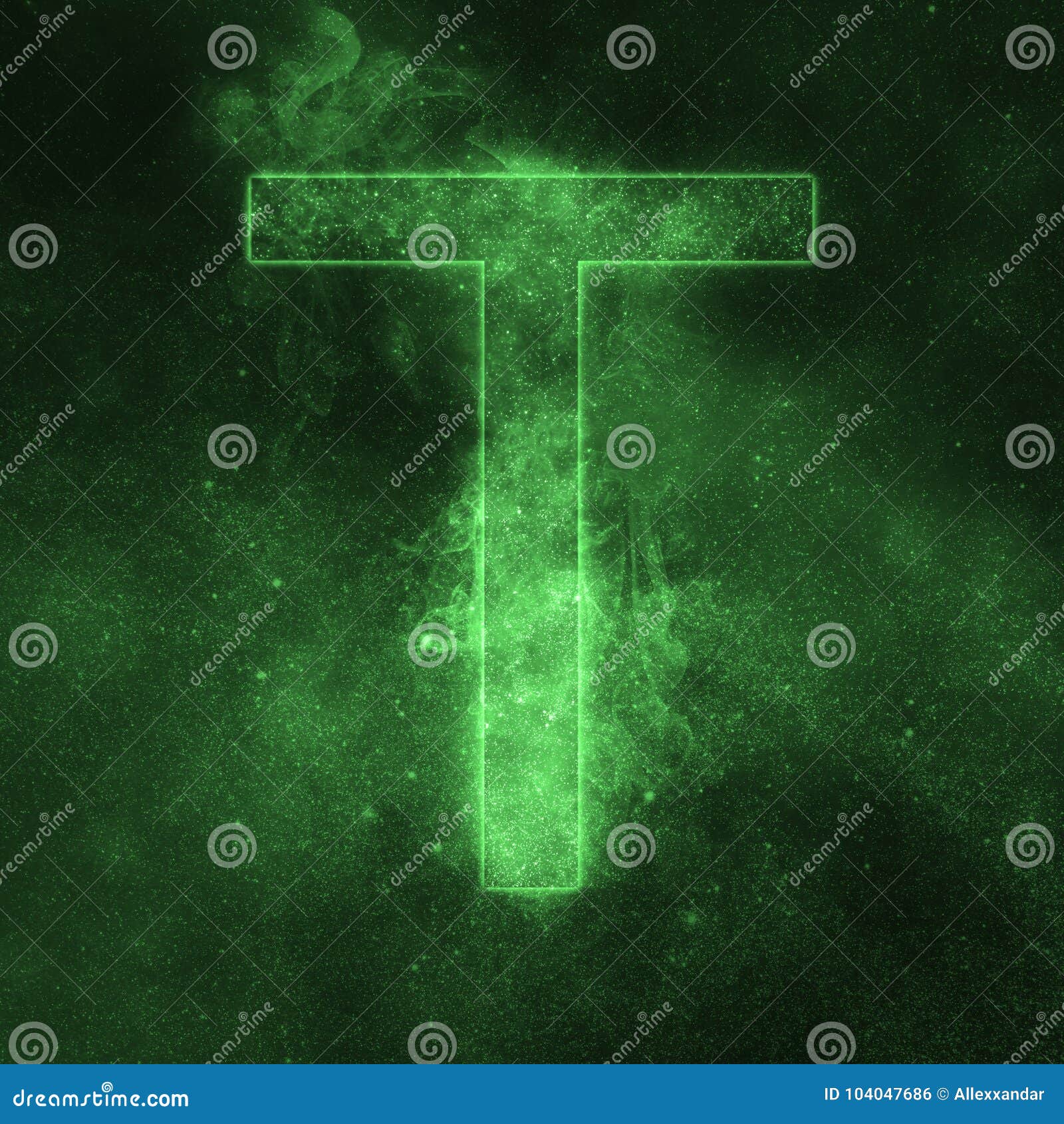 Letter T Alphabet Symbol. Space Letter, Night Sky Letter Stock ...