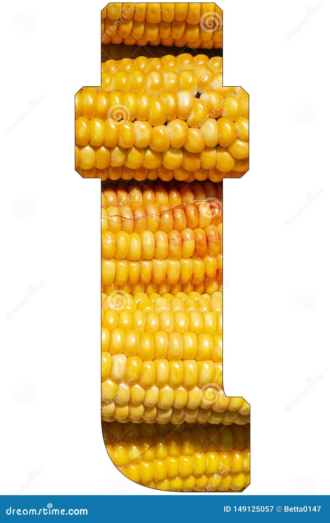 Letter T of the Alphabet, with Texture of Corn Stock Image - Image of ...