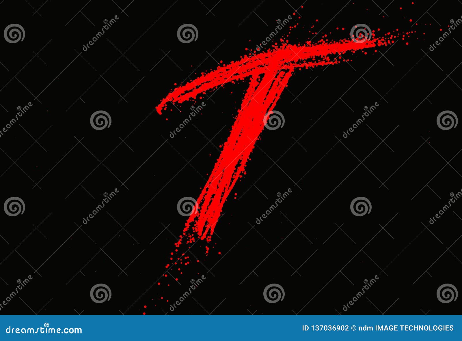 Letter T in Black Background Stock Illustration - Illustration of ...