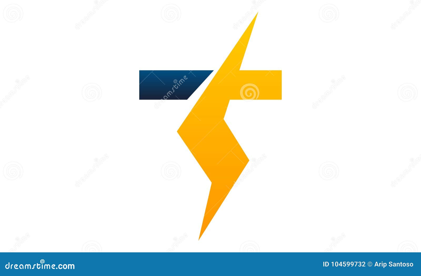 Letter T Bolt Fast stock vector. Illustration of branding - 104599732