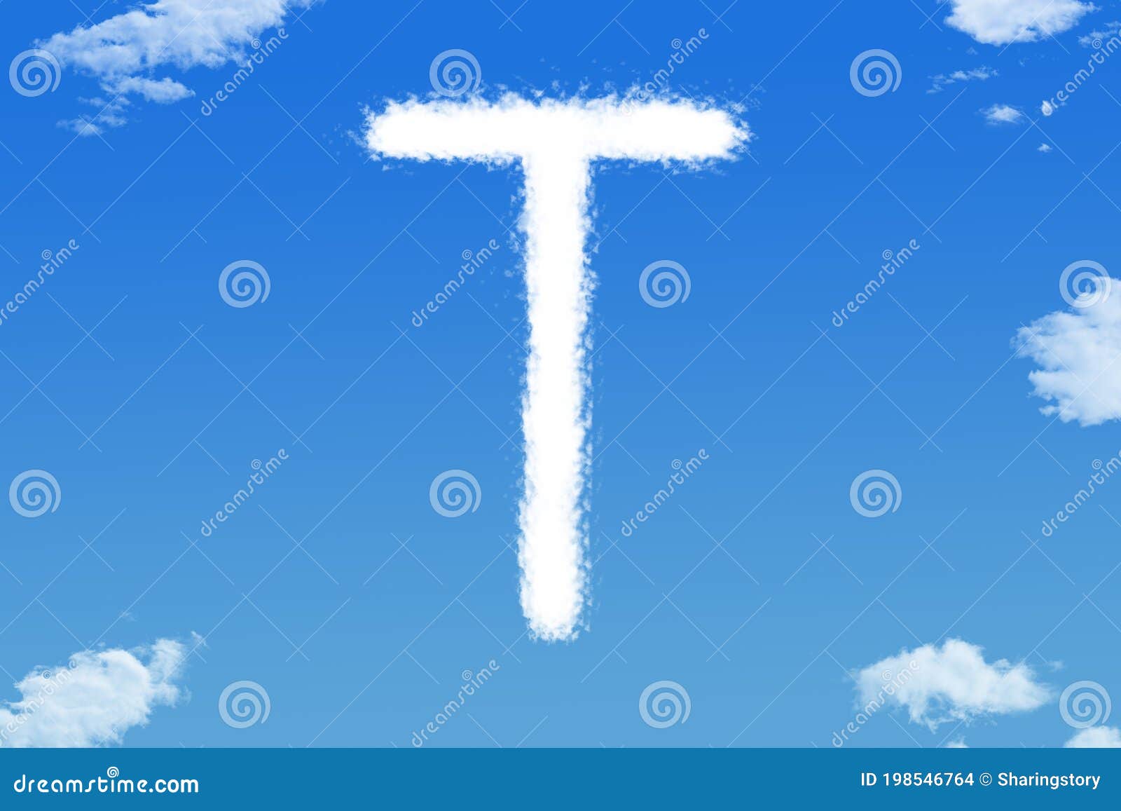 Letter T cloud shape stock illustration. Illustration of letter - 198546764
