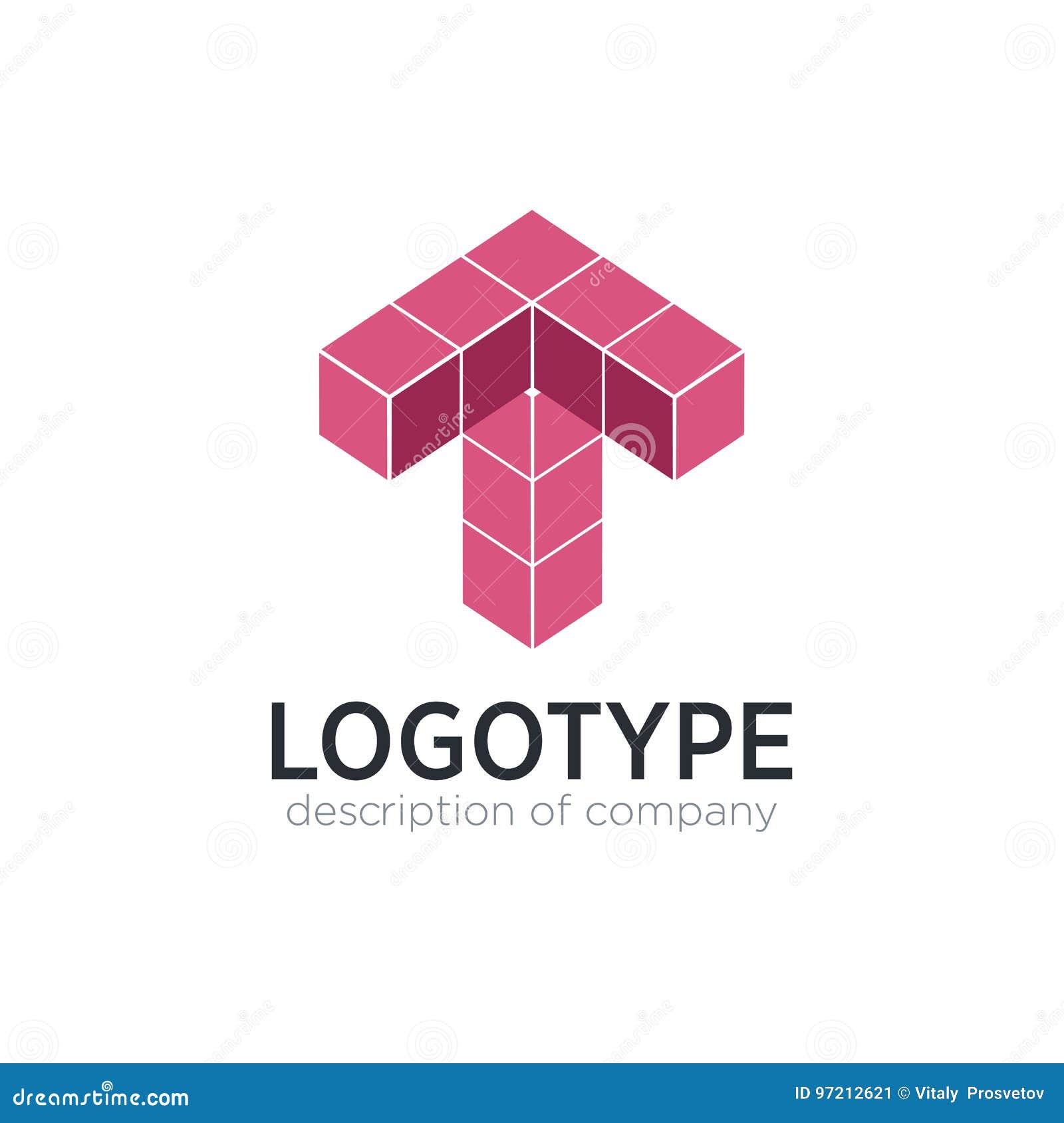 Letter T Cube Figure Logo Icon Design Template Elements Stock Vector ...