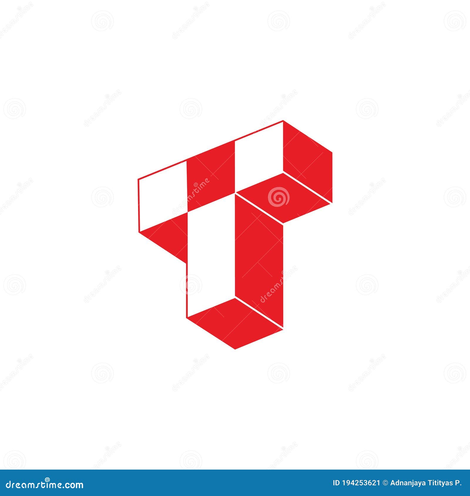 Letter T 3d Geometric Box Design Logo Vector Stock Vector ...