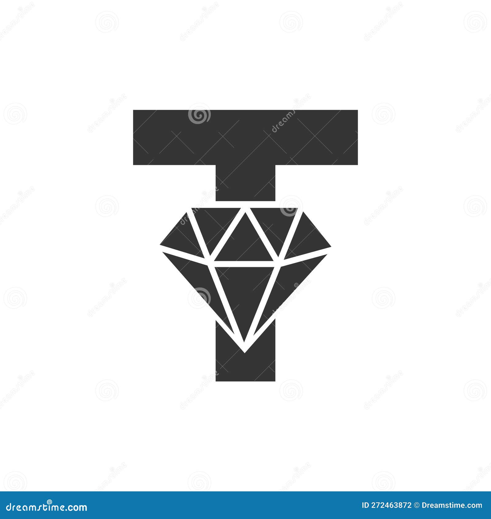 Letter T Diamond Logo Design. Jewelry Logo with Diamond Icon Vector ...