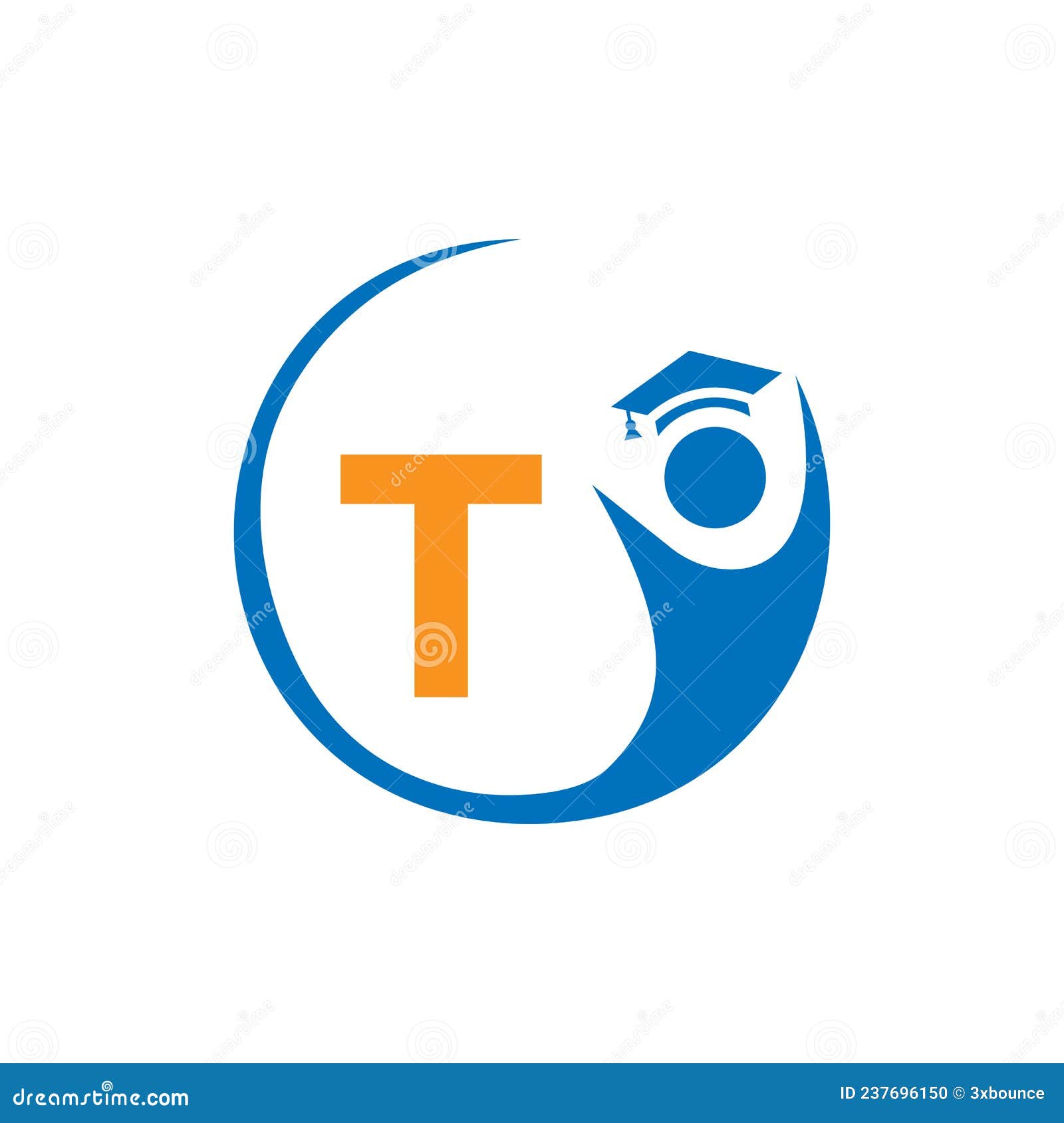 Letter T Education Logo Template. Education Logo on T Letter, Initial ...