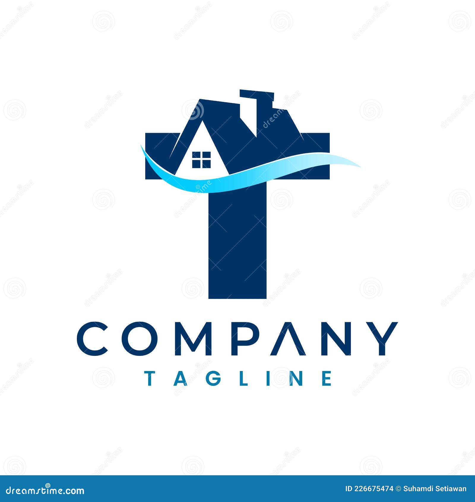 Letter T House Logo , Initial Home Logo Stock Vector - Illustration of ...