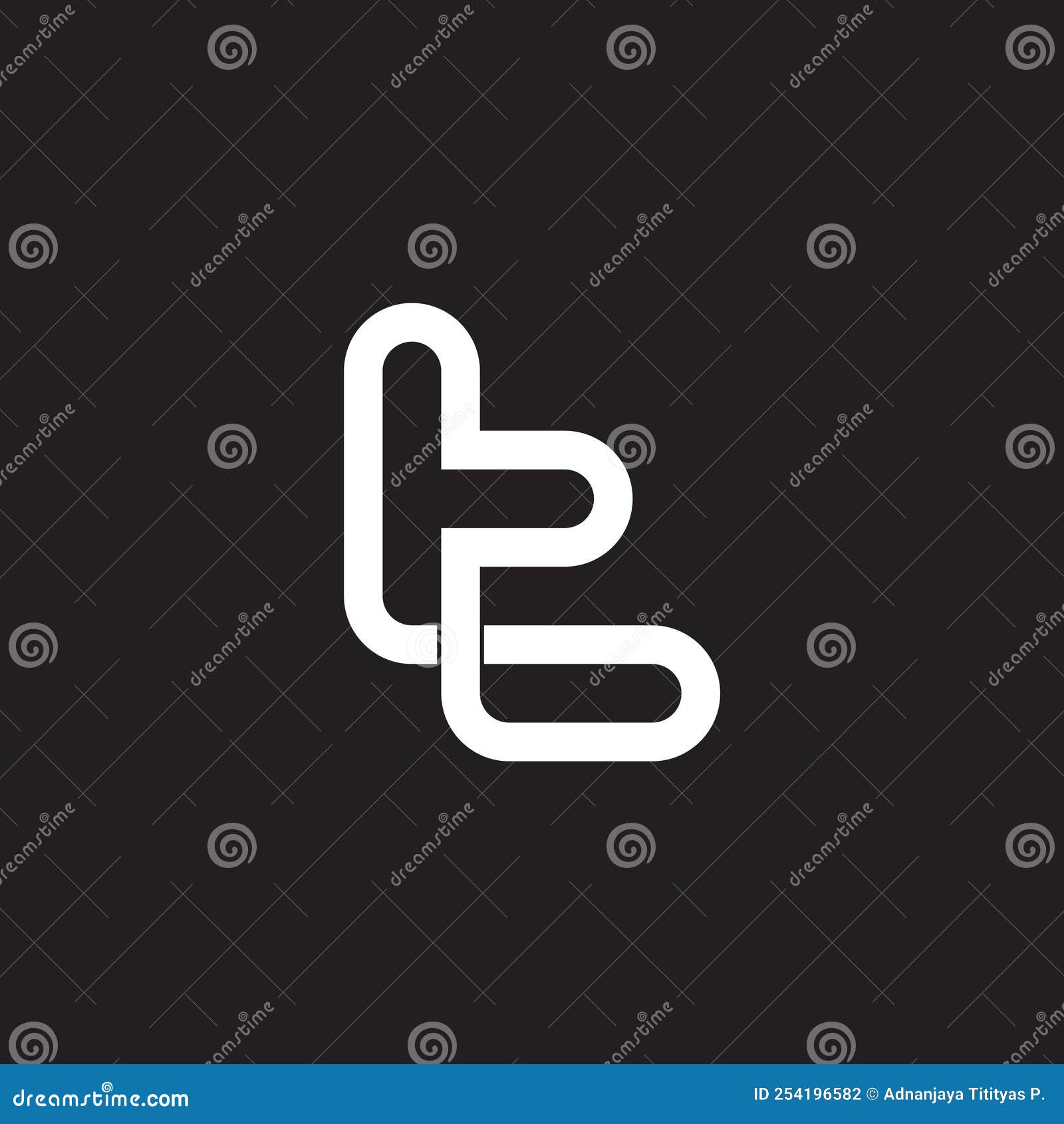 Letter T Infinity Line Geometric Logo Vector Stock Vector ...