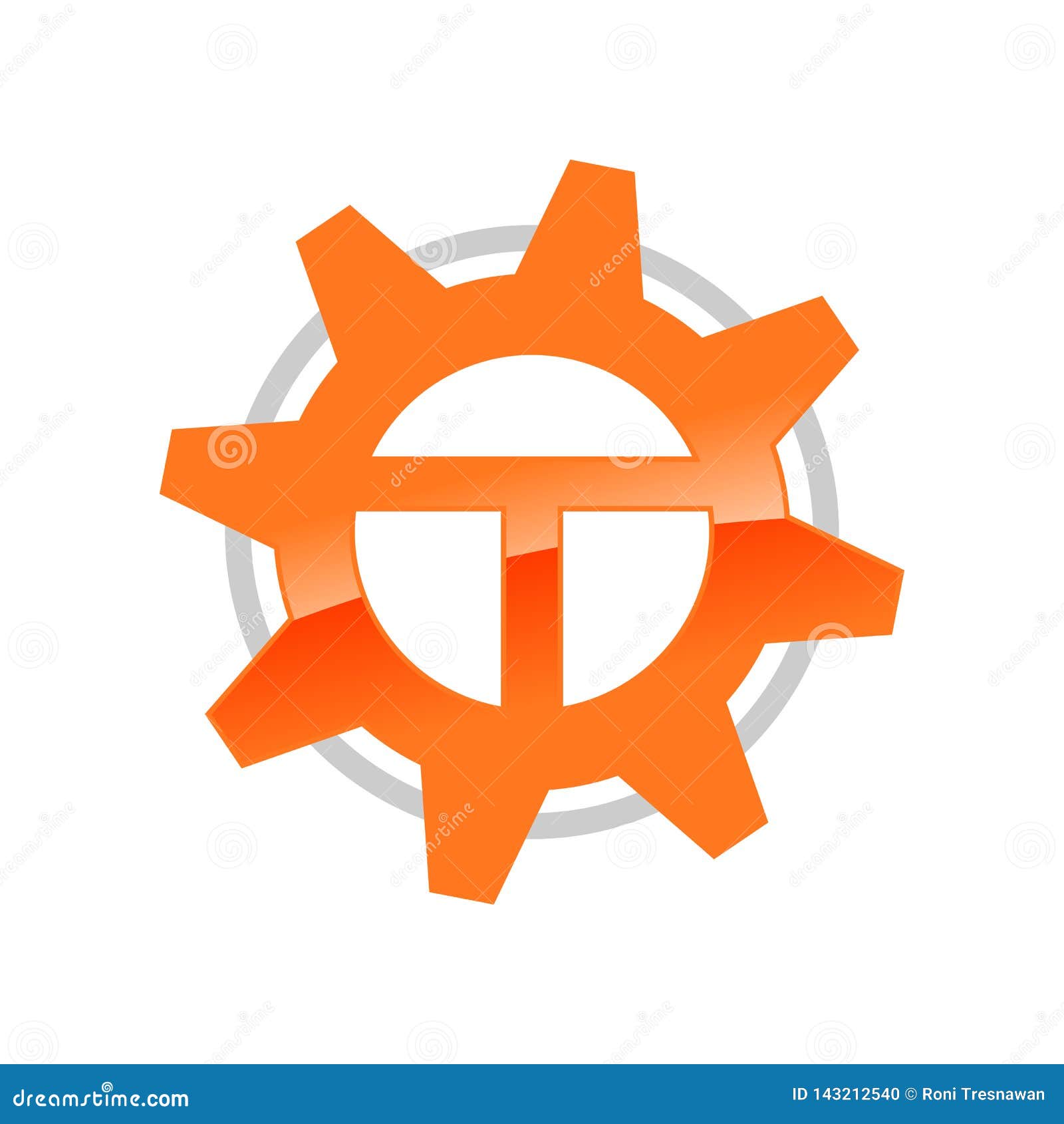Letter T Initial Engineering Solution Symbol Design Stock Vector ...