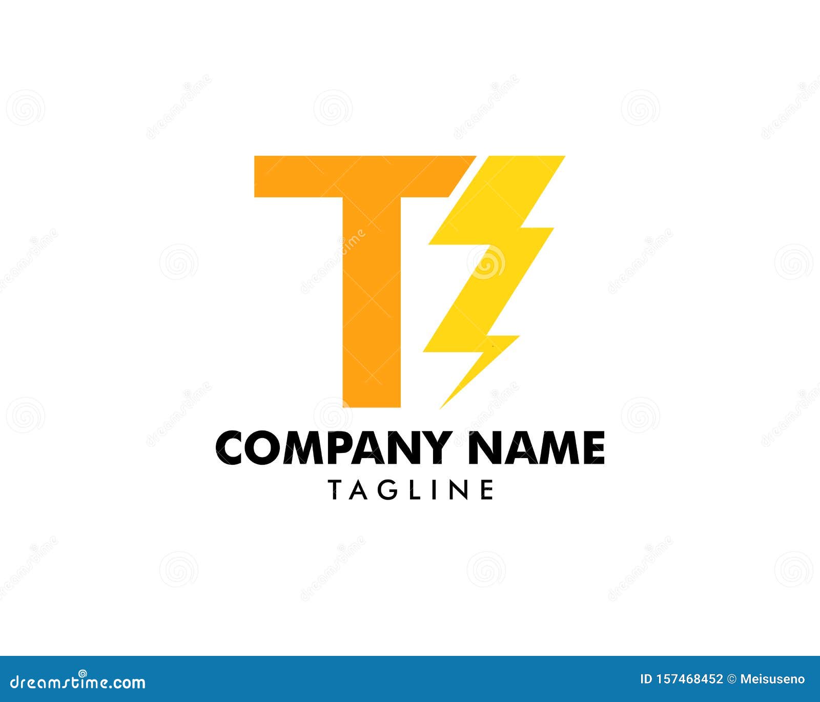 Letter T Lightning Logo Icon Design Template Elements Stock Vector ...