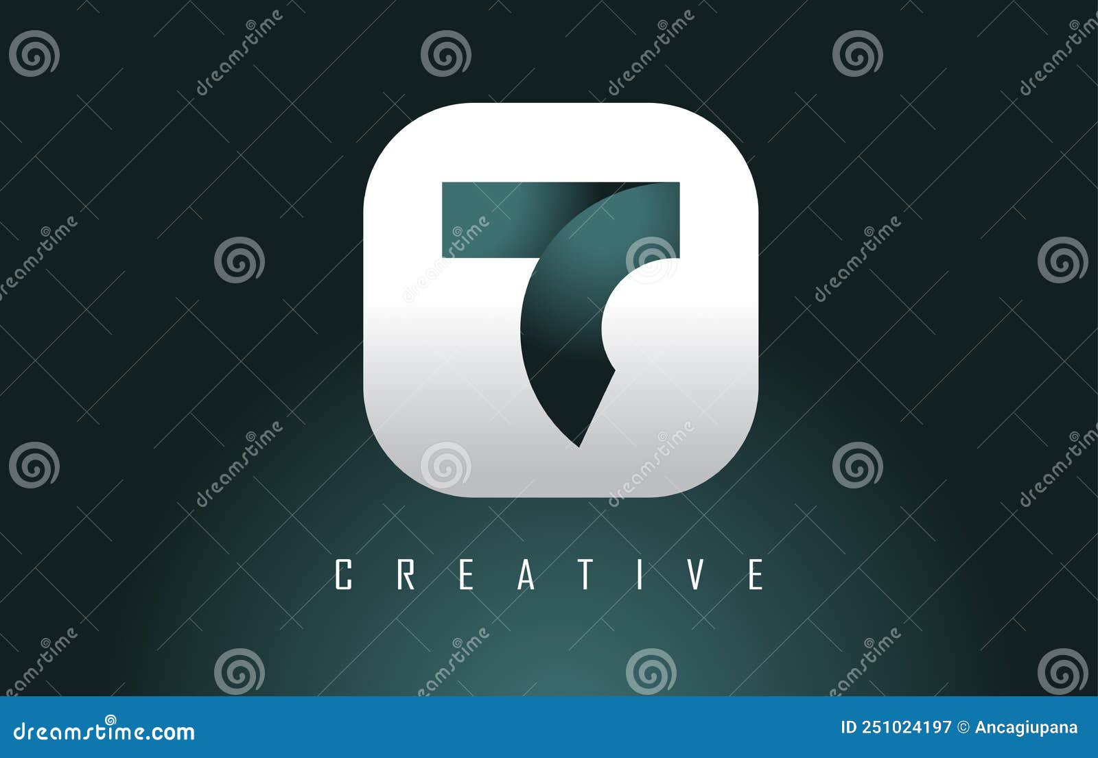 Letter T Logo with Creative Shapes and Geometric Design Stock Vector ...